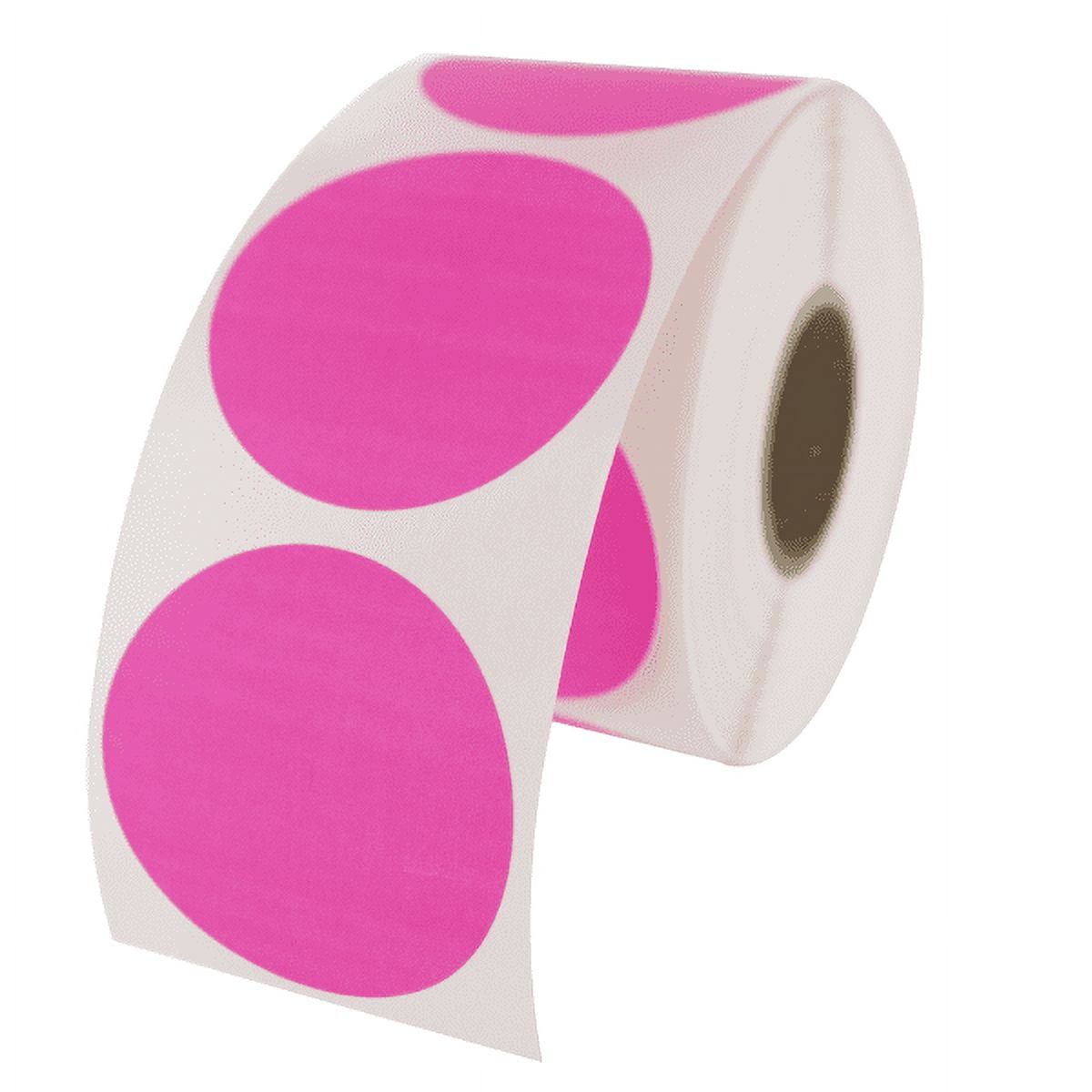 Fluorescent Pink Circle Stickers and Labels - 1.5" - Walmart.com
