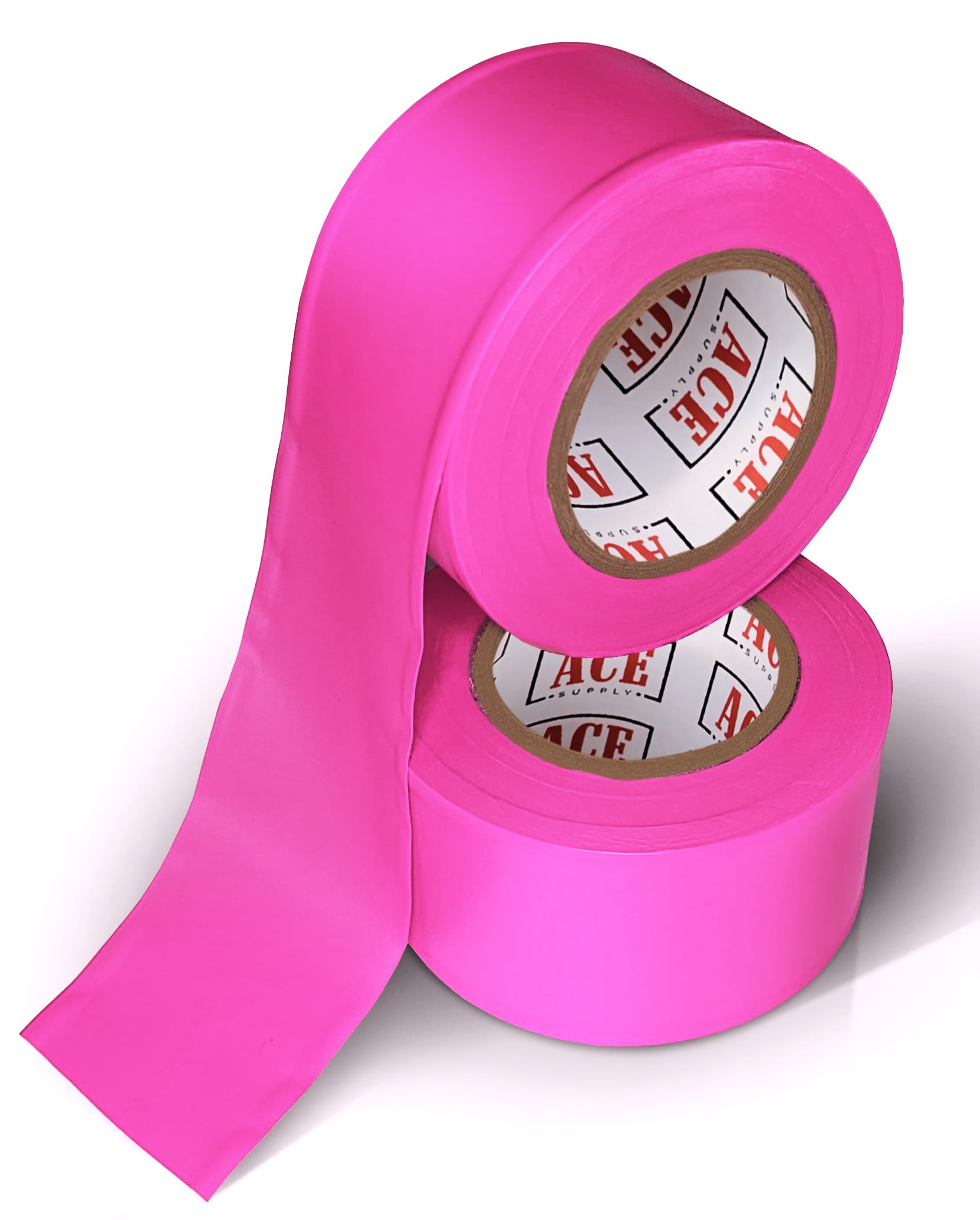 Fluorescent Pink Flagging Tape - 2 Pack, Non-Adhesive - 1.5" Width, 150 ...