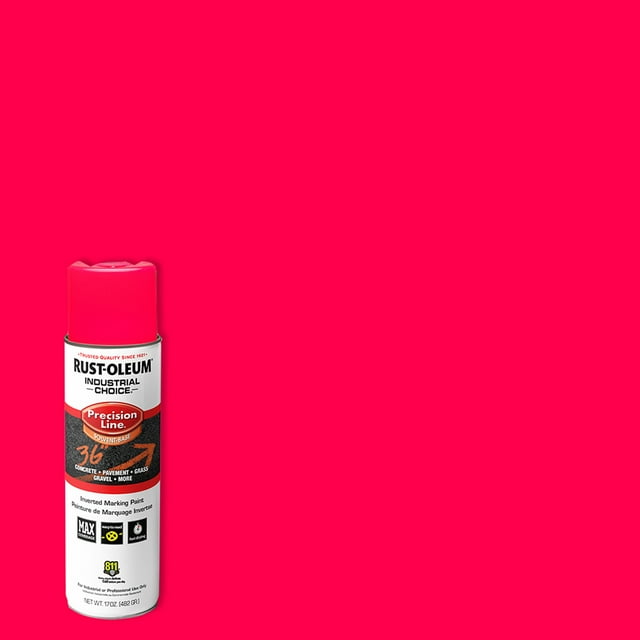 Fluorescent Pink, Rust-Oleum Precision Line Marking Flat Spray Paint ...