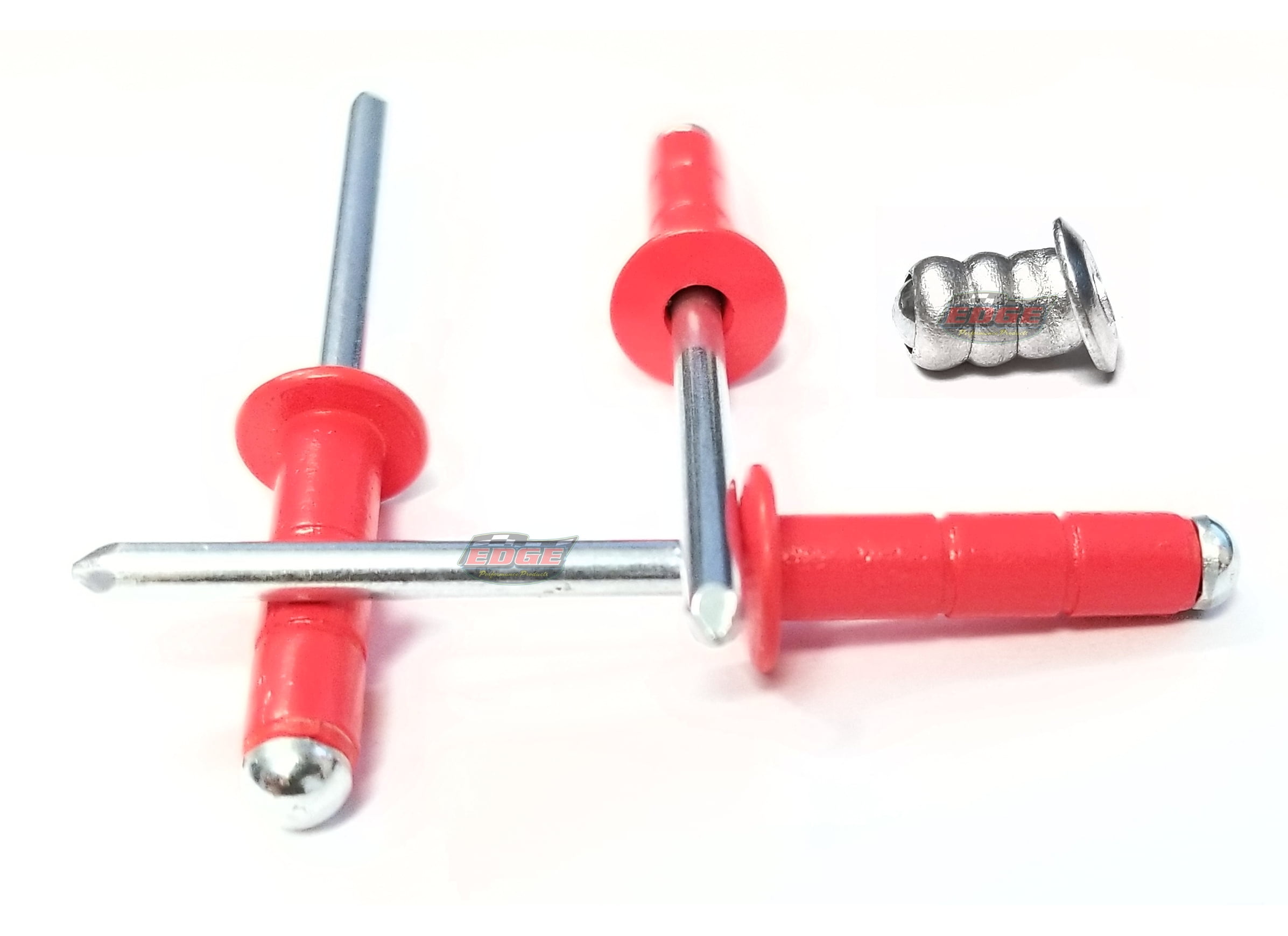 Fluorescent Red 3/16" Aluminum Small Head with Steel Mandrel Multi Grip ...