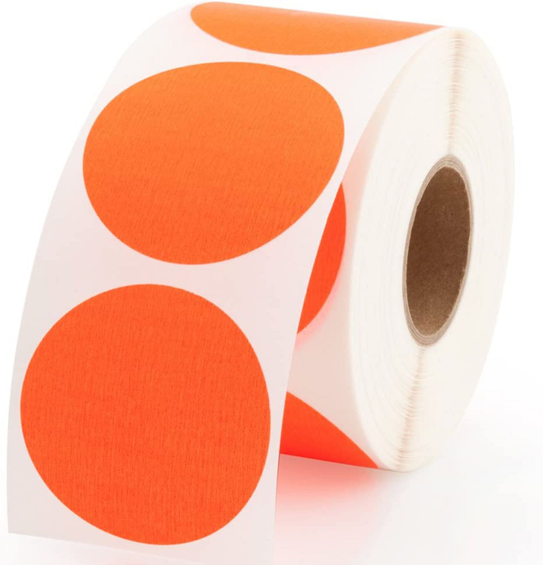 Fluorescent Red Round Color Coding Inventory Labeling Dot Labels ...