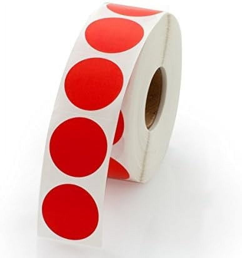 Fluorescent Red Round Color Coding Inventory Labeling Dot Labels ...