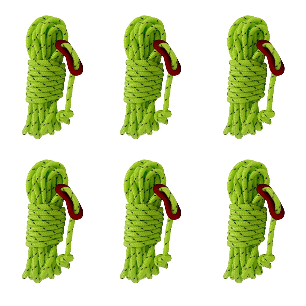 Fluorescent Reflective Guyline Tent Rope Camping Cord Paracord ...