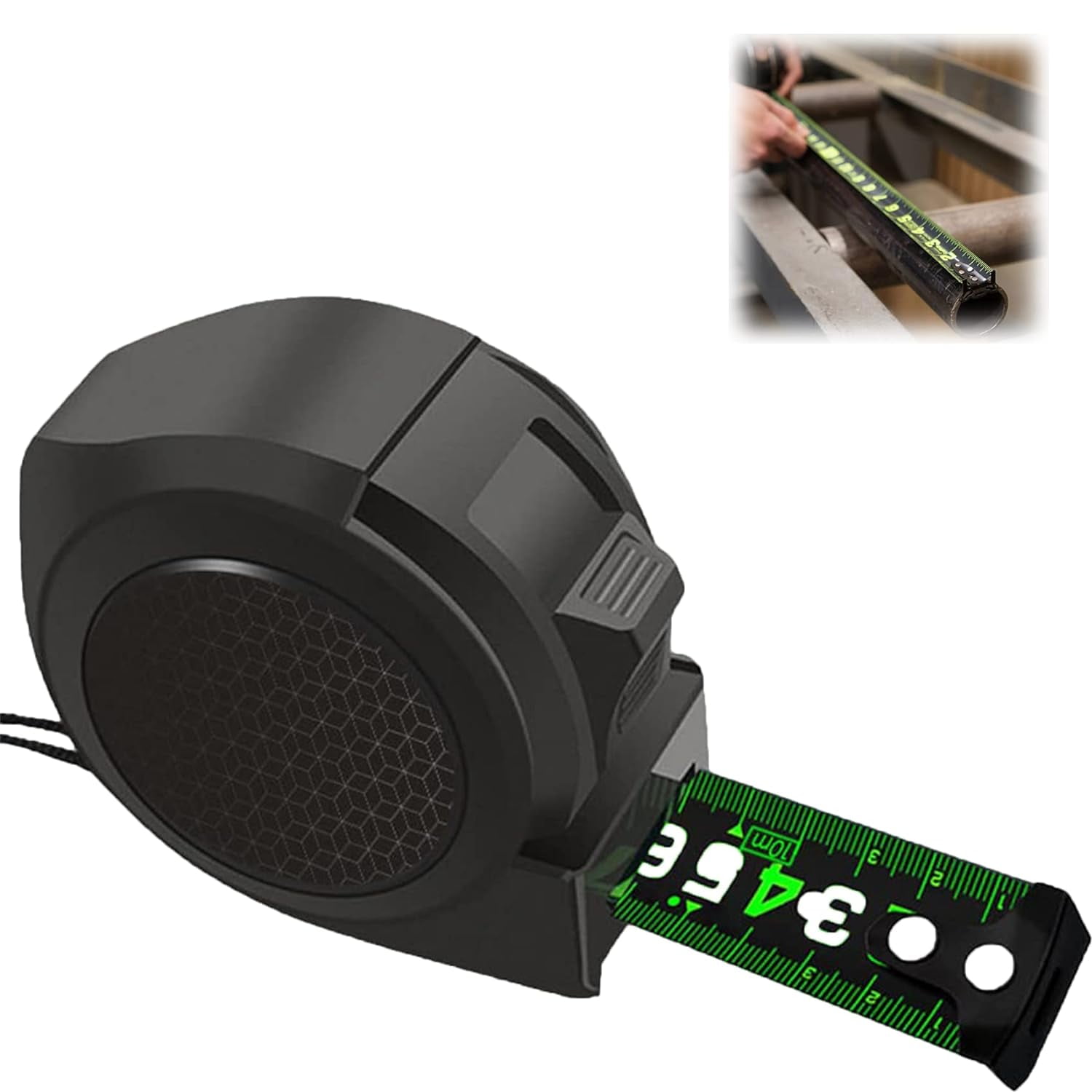 Fluorescent Steel Tape Measure, Digital Tape Measure Retractable 25ft/7 ...