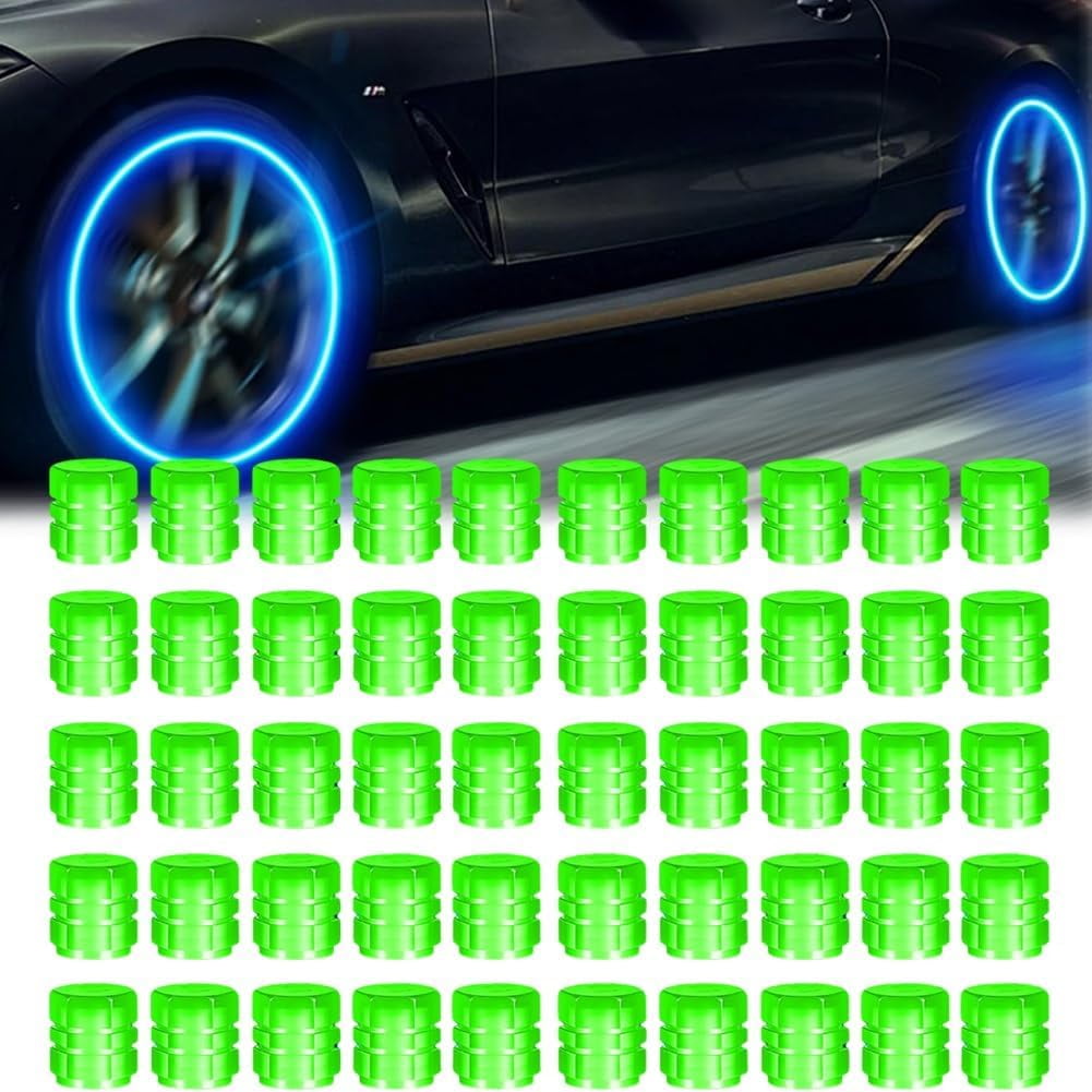 Fluorescent Tire Valve Caps, Light up Valve Stem Caps, Glow in Dark ...