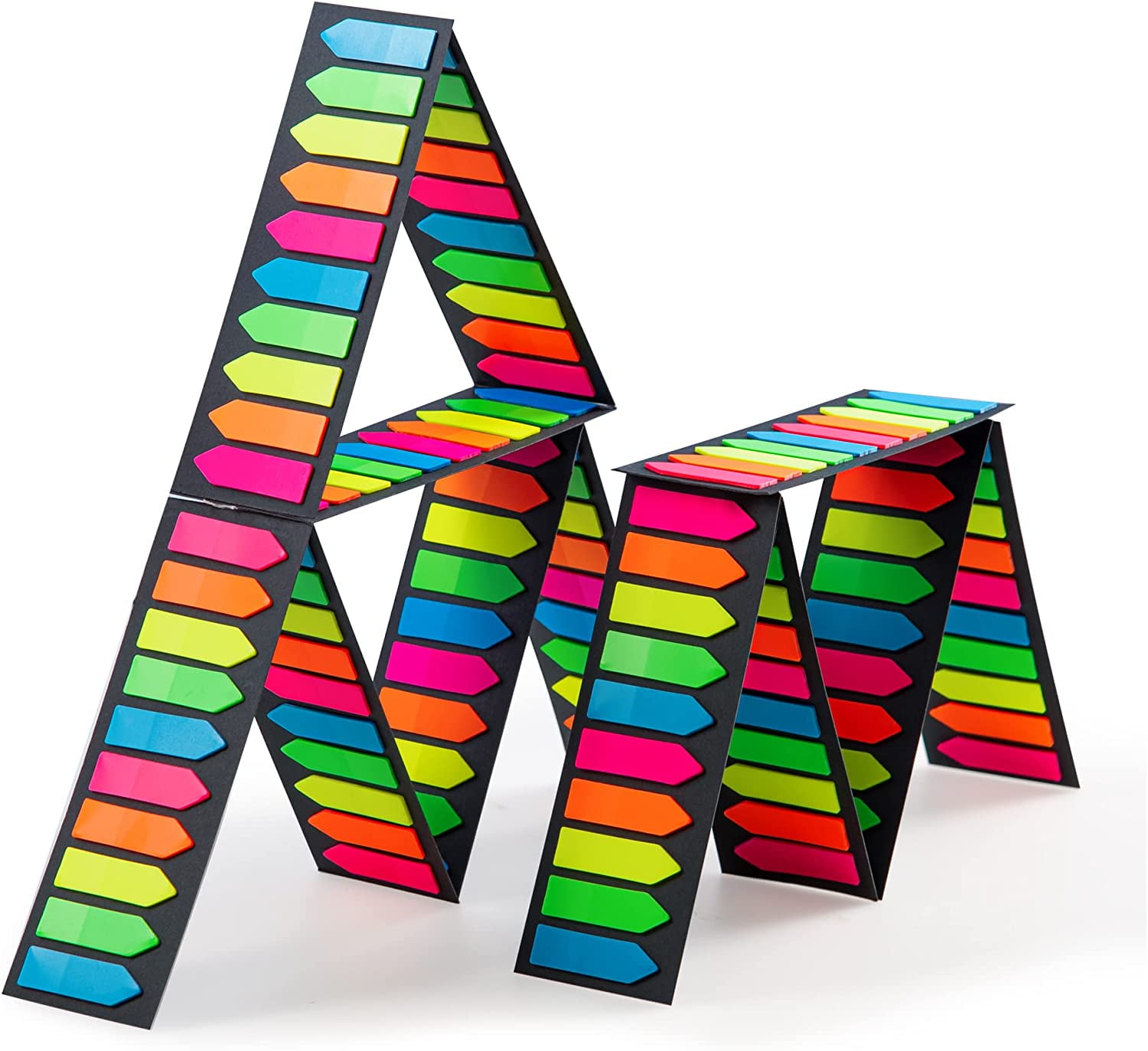 Fluorescent Translucent Sticky Note Flags, 2400 Pcs Total, Pack of 10 ...