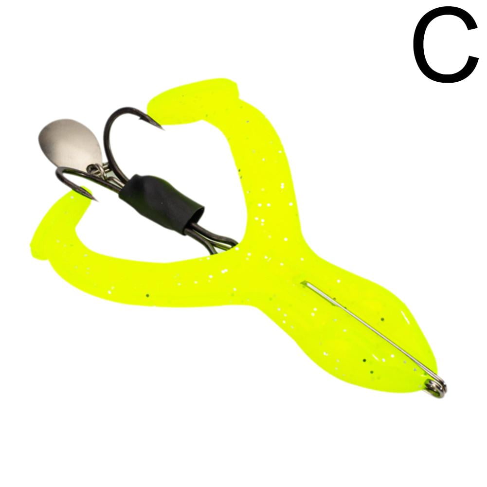 Fluorescent Yellow 13g Boxed Lure Bait Frog Hook Steel Wire Frog Fake ...