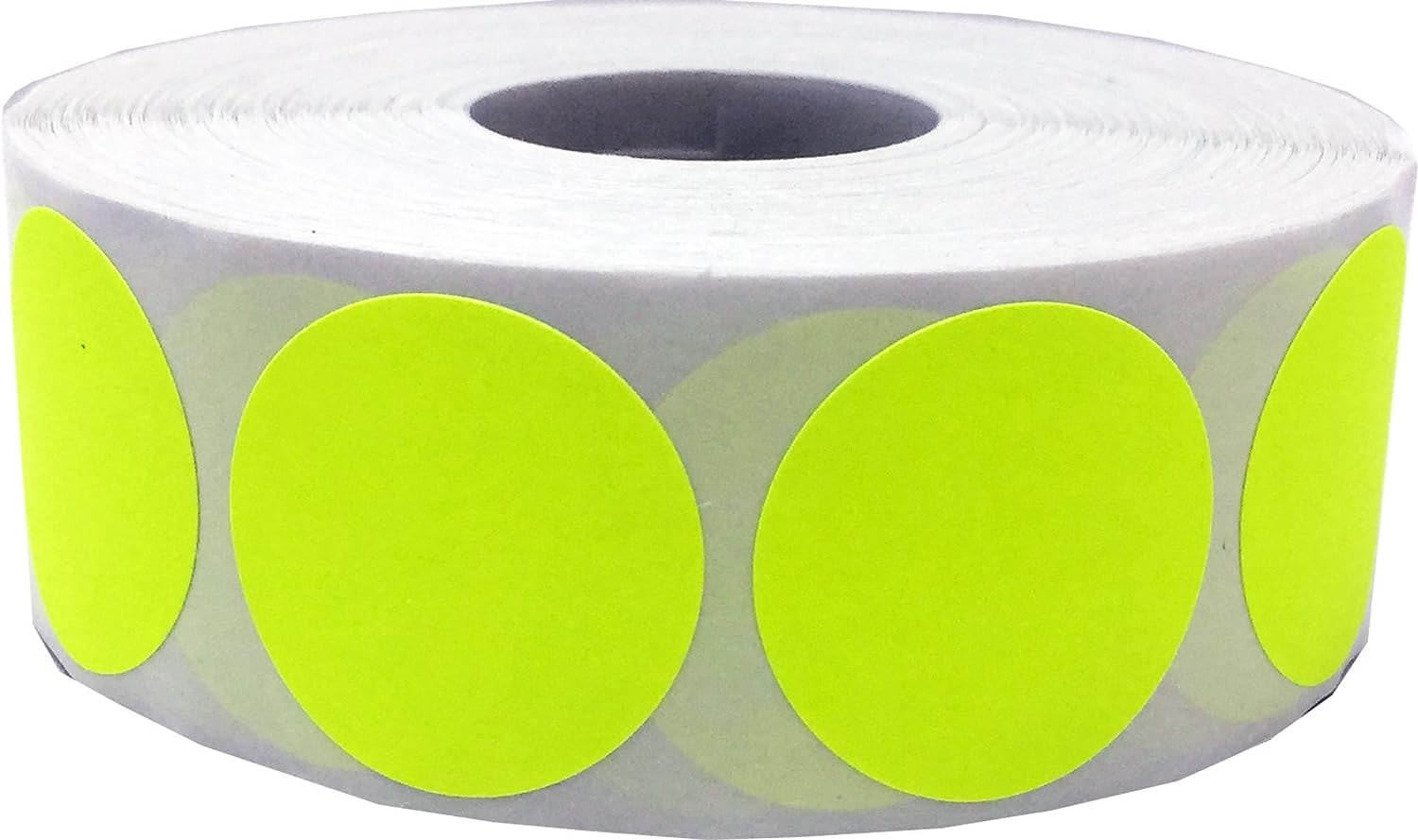 Fluorescent Yellow Circle Stickers, 25 mm 1 Inch Dot Labels 500 Pack ...