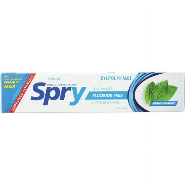 Xlear Spry Toothpaste Fluoride Free - Peppermint 5 oz Paste - Walmart ...
