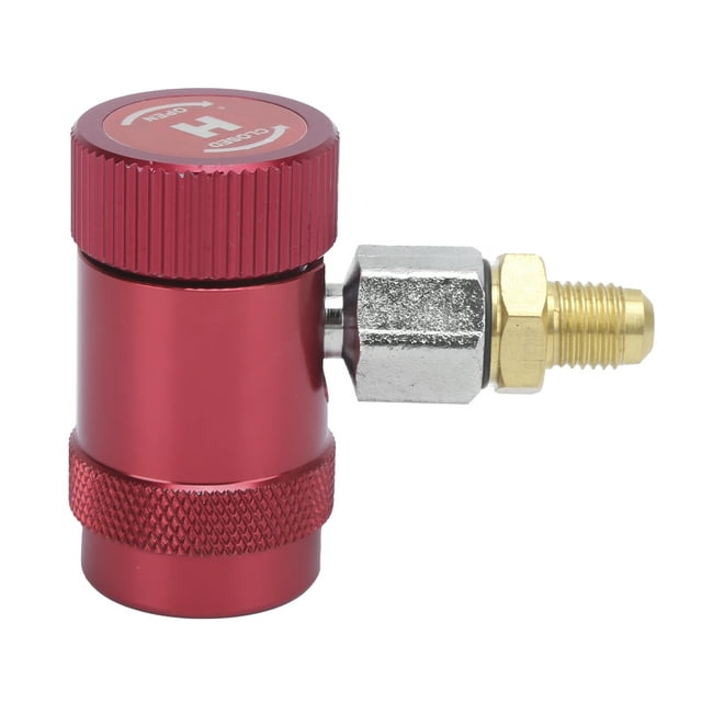 Fluorine Quick Connect Fitting, Red Brass A/C Coupler for RVs, Trailers ...