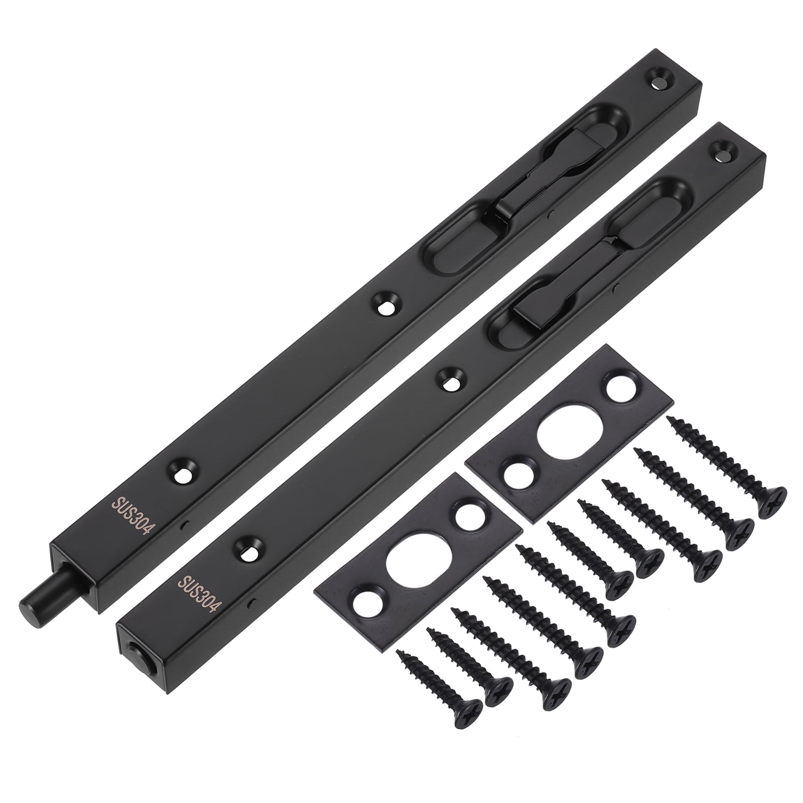 Flush Bolt, 10" 304 Stainless Steel Security Door Guard Latch 2Pack ...
