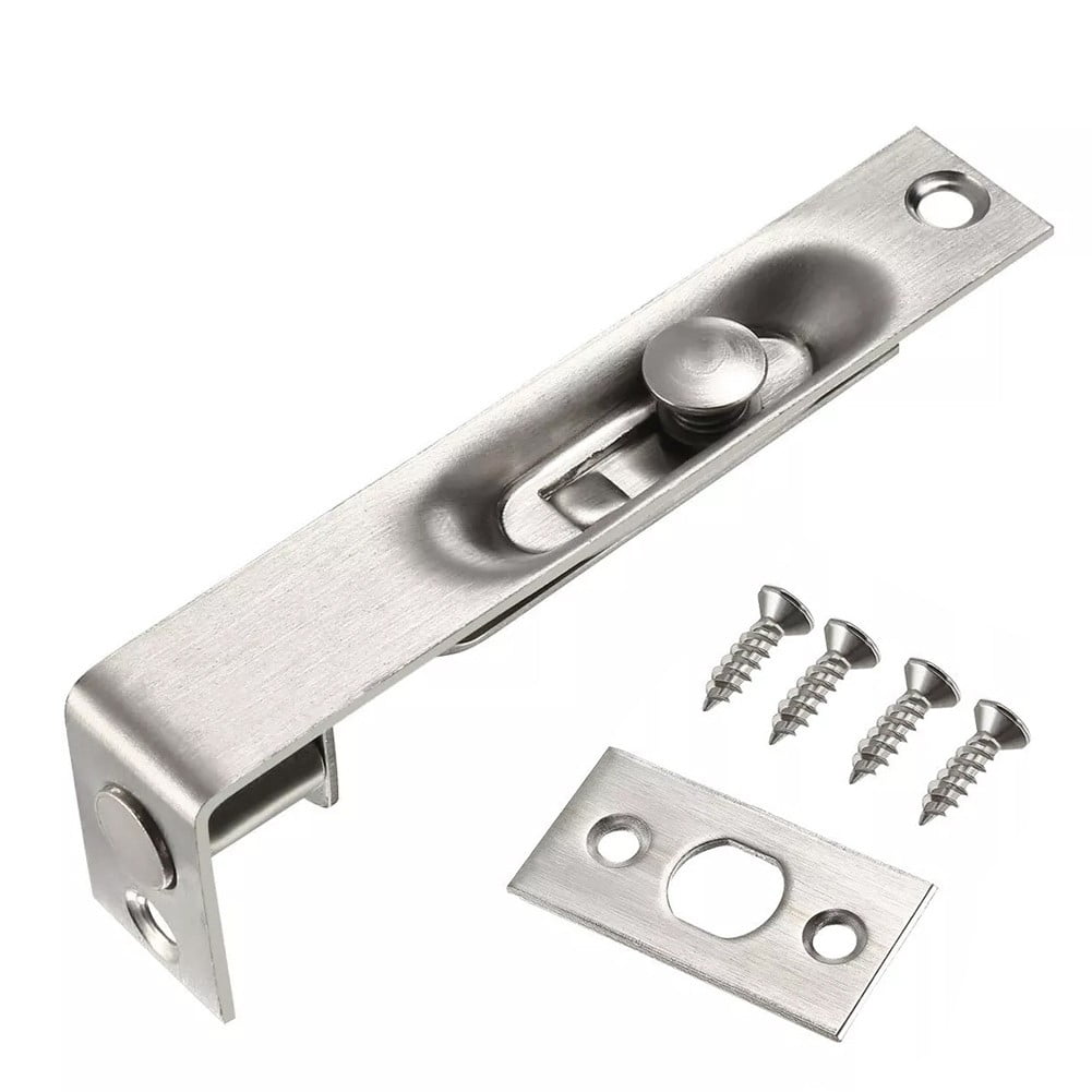 Flush Bolt 4-inch Stainless Steel Security Door Guard Lever Latch ...