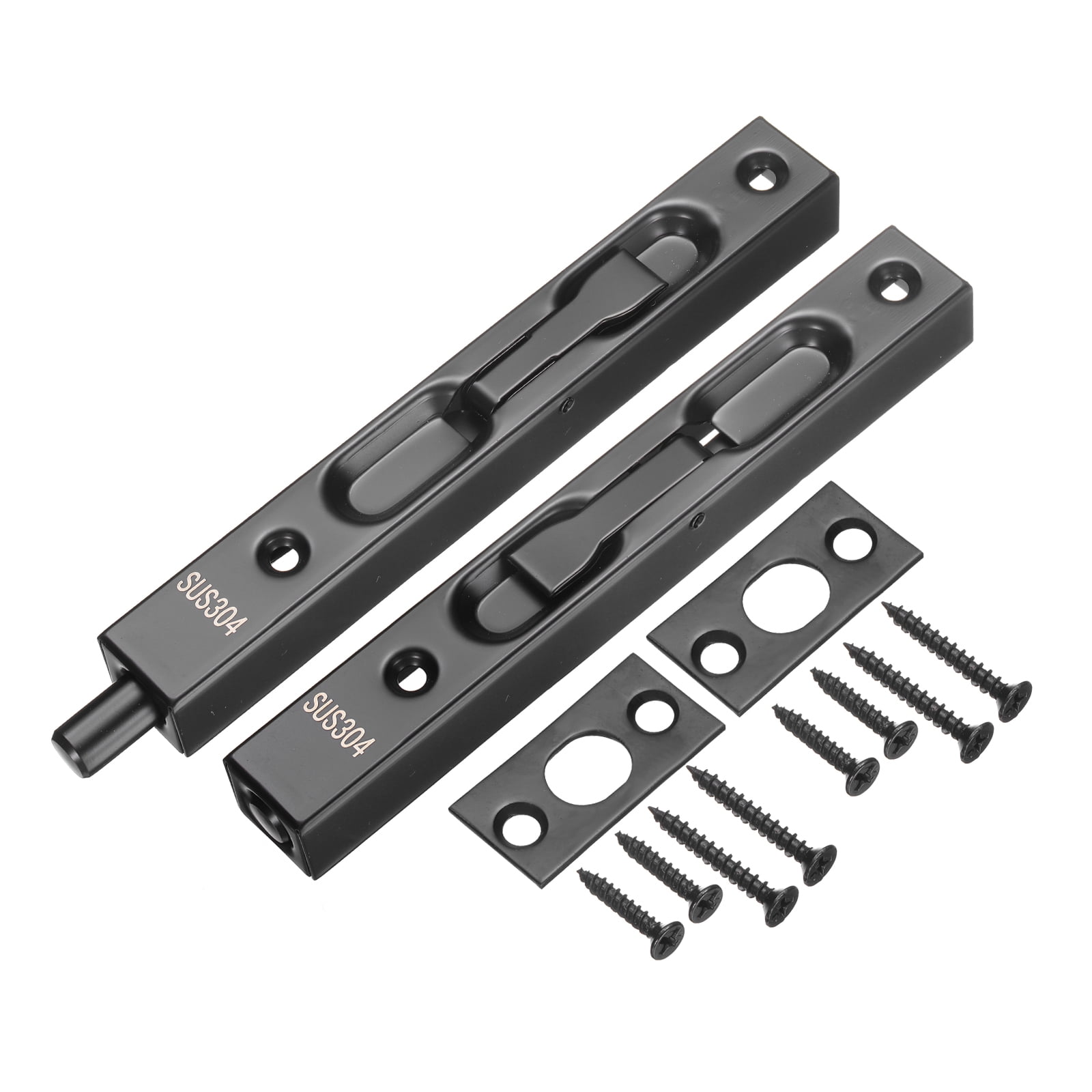 Flush Bolt, 6" 304 Stainless Steel Security Door Guard Latch 2Pack ...