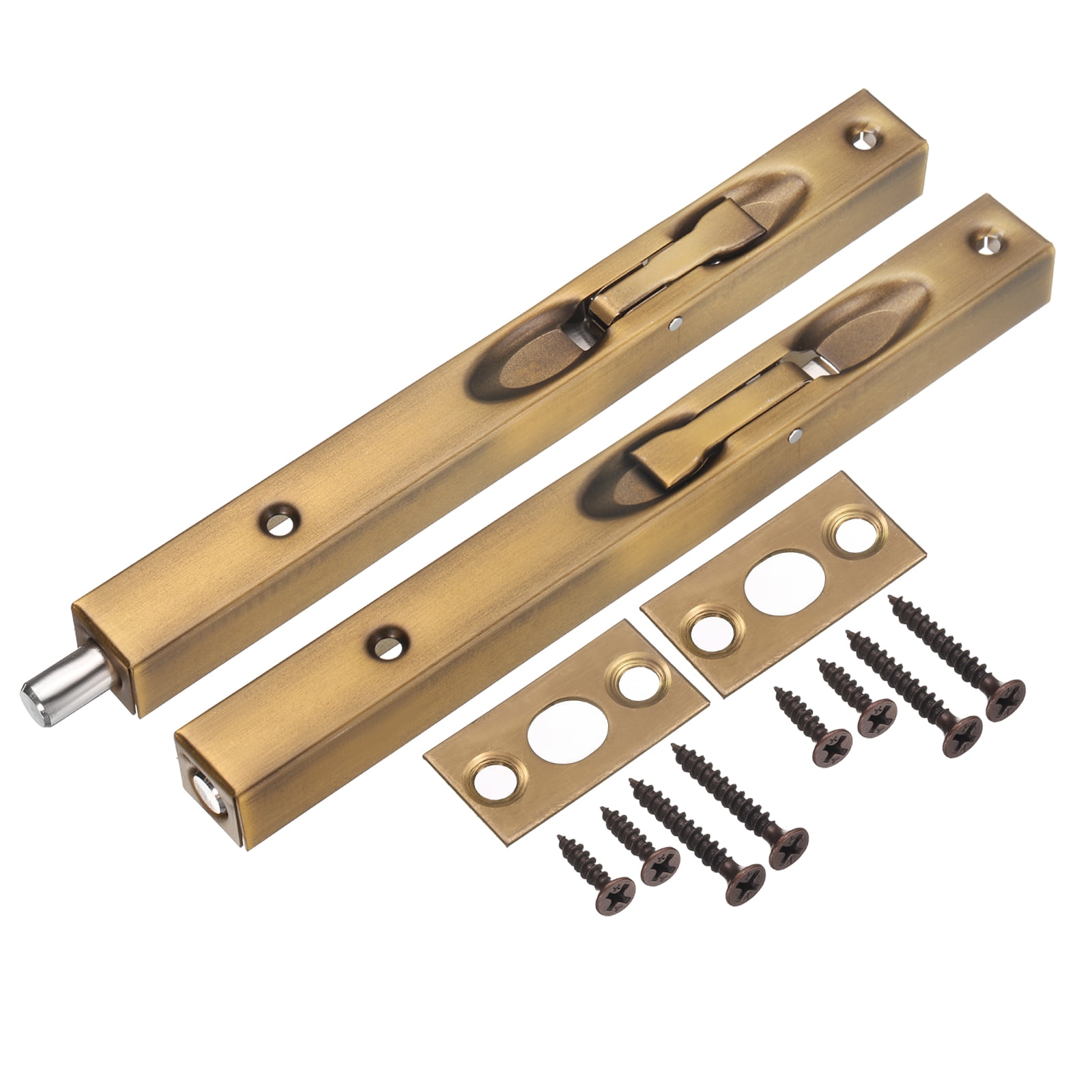 Flush Bolt, 8" Stainless Steel Security Door Guard Latch 2Pack, Gold ...