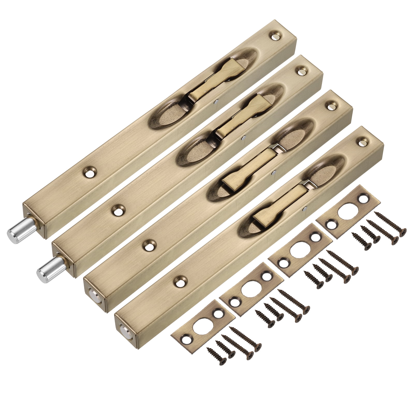 Flush Bolt, 8" Stainless Steel Security Door Guard Latch 4Pack, Bronze ...