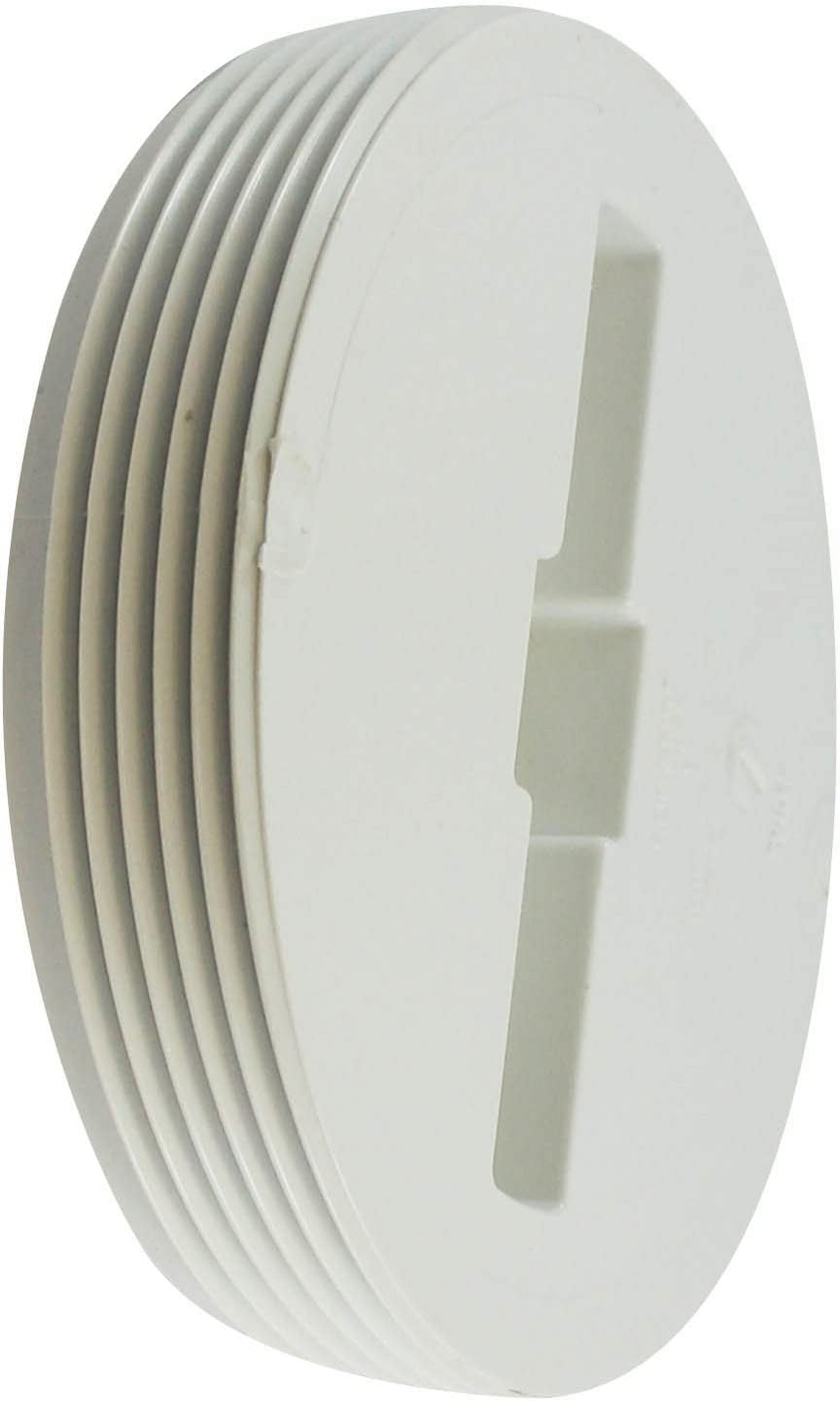 Flush Cleanout Plug - 4-Inch PVC White DWV Cleanout Access for Easy ...