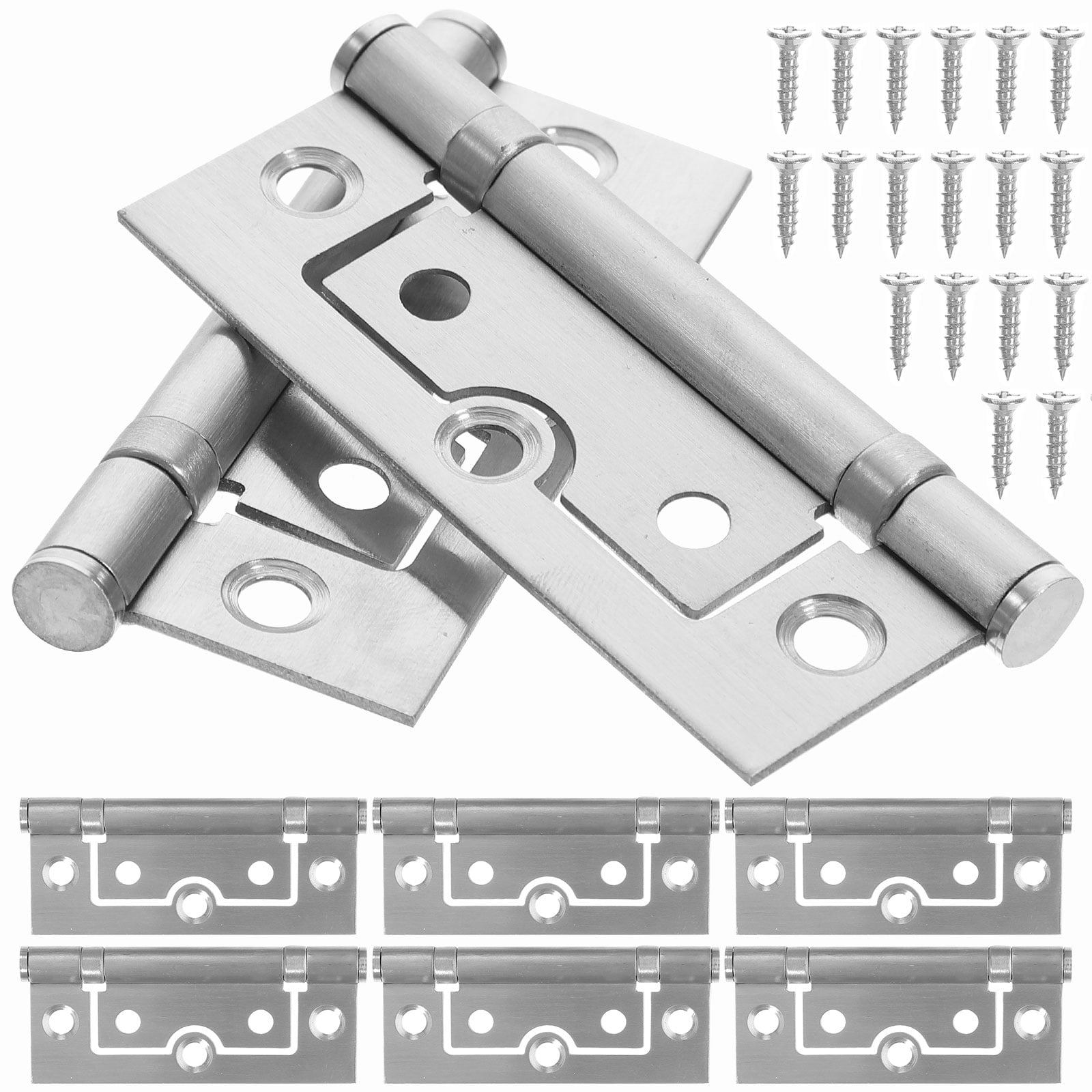 Flush Door Hinge Non Mortise Hinges Cabinet Heavy Duty Stainless Steel ...