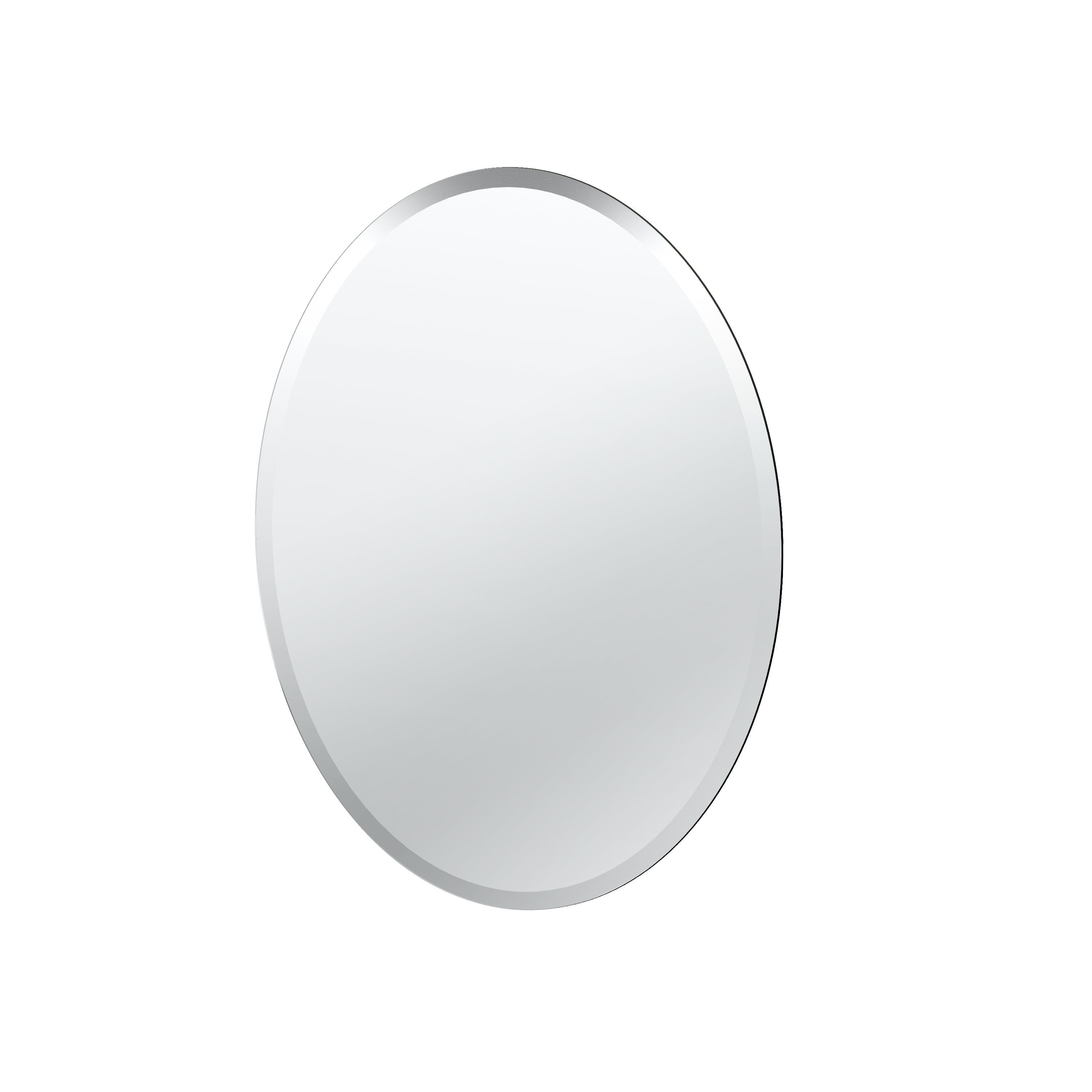 Flush Mount 26.5"H Frameless Oval Mirror - Walmart.com