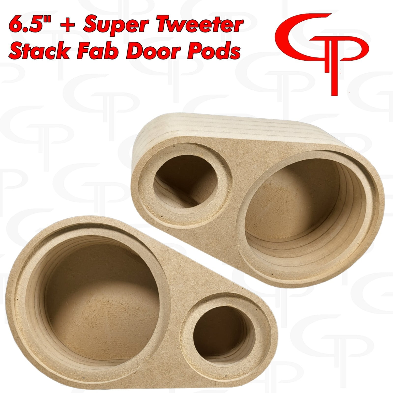 Flush Mount 6.5 inch + Super Tweeter Stack Fab Door Pods enclosure 1 ...