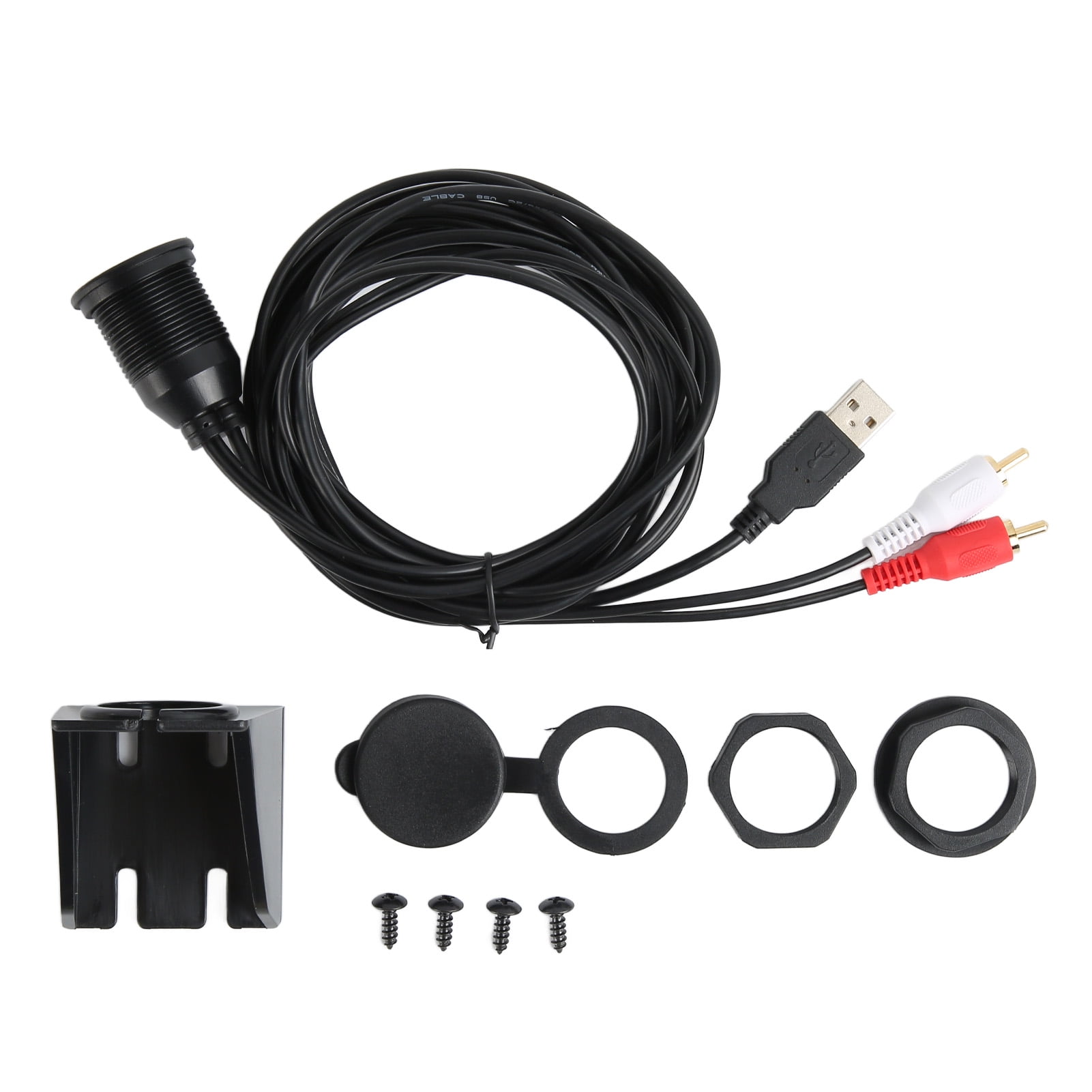 Flush Mount Cable Kit USB 3.0 Male to Female 2 RCA Male to 3.5mm Female ...