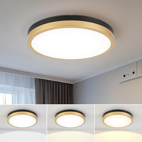 Flush Mount LED Close to Ceiling Light Fixture, 3000K/4000K/5000K ...