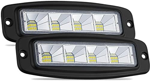 Flush Mount LED Pods, 2Pcs 7 Inch 144W Flood Bumper Driving Light ...