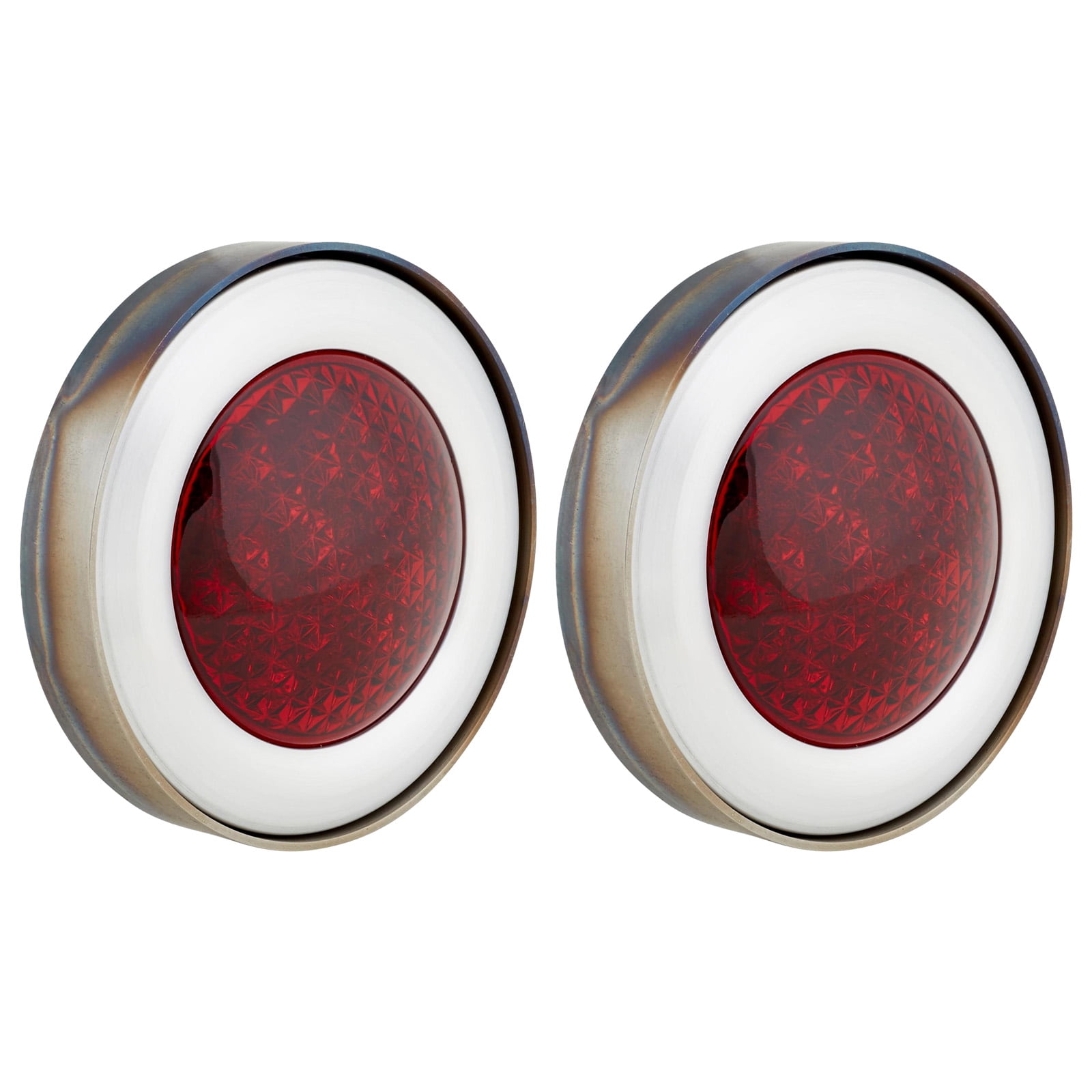 Flush Mount LED Tail/Stop Lights with Billet Aluminum Trim Rings ...