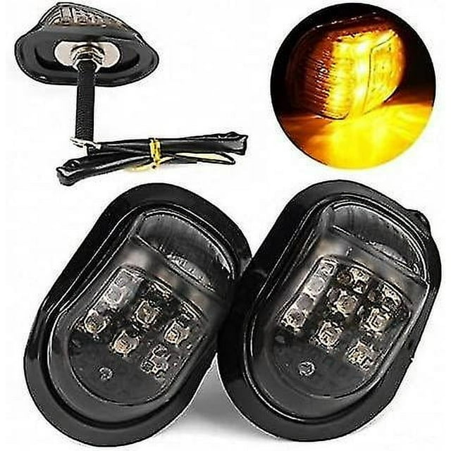 Flush Mount Motorcycle Lights, Smoked LED Turn Signals with Long ...