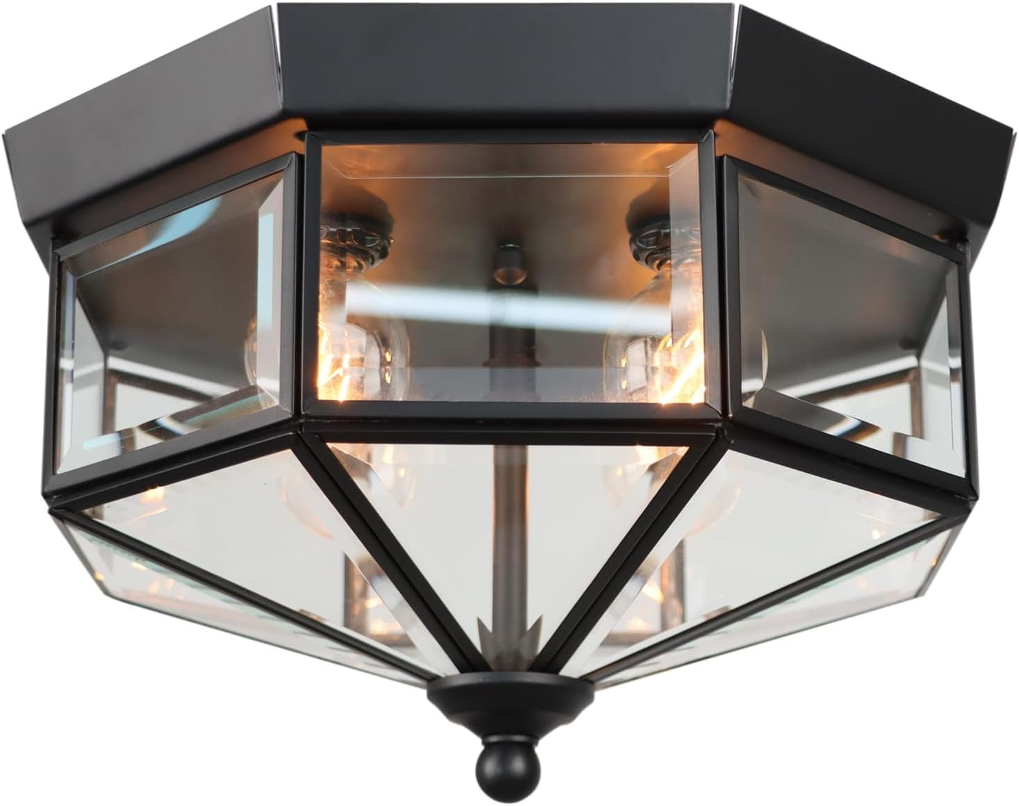 Flush Mount Outdoor Ceiling Light Fixture, 4 Light Exterior Porch ...