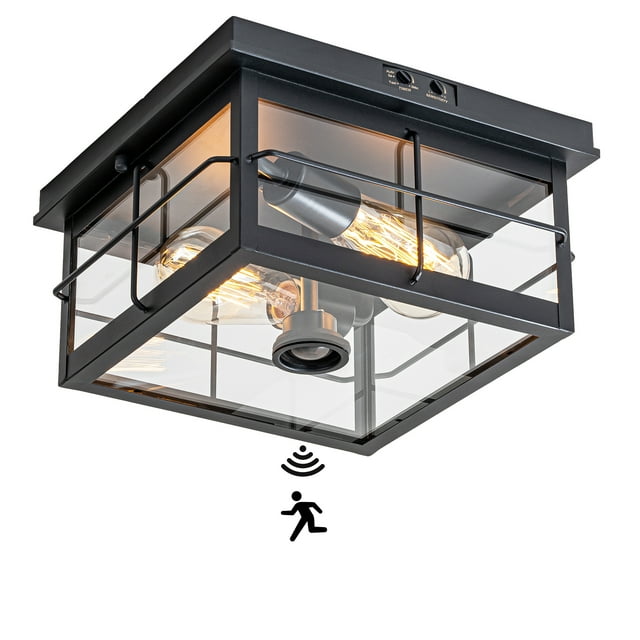 Walmart Exterior Fixture Flush Mount Outdoor Ceiling Light with Motion ...