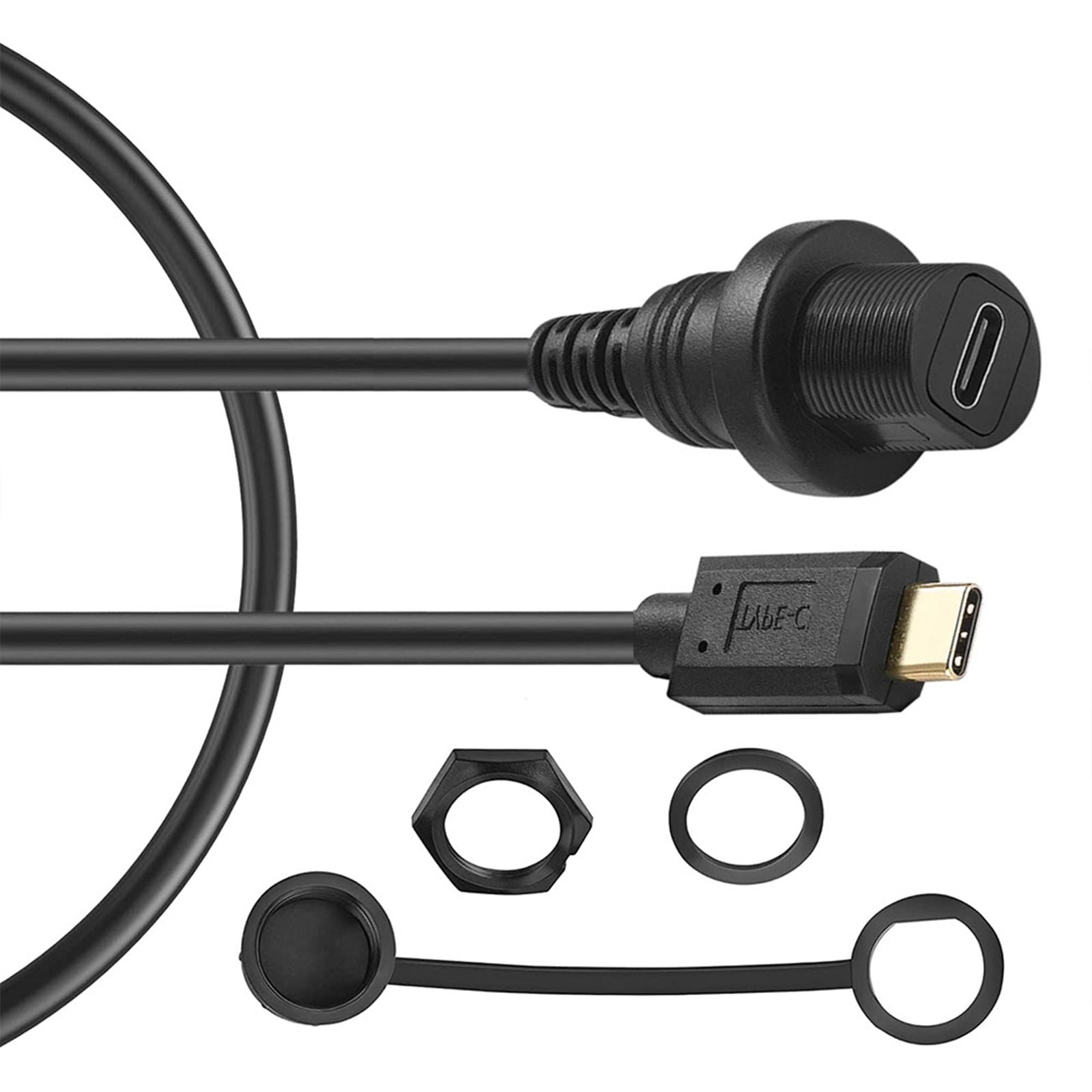 Flush Mount USB Cable for Car Dashboards USB2.0 3.1 Type C Extension ...