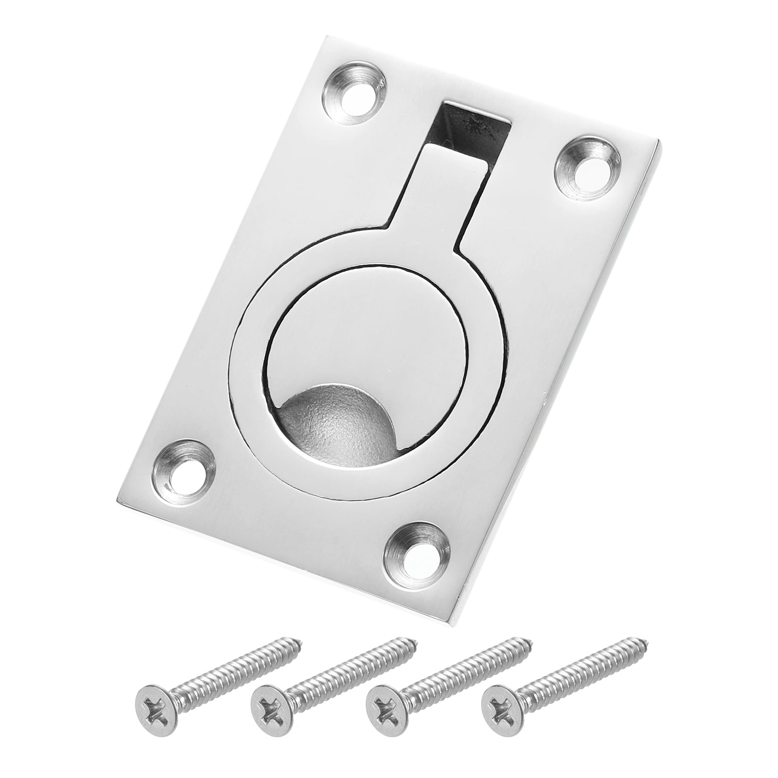 Flush Ring Pull Handle, 1 Pack - 316 Stainless Steel Square Hidden Door ...