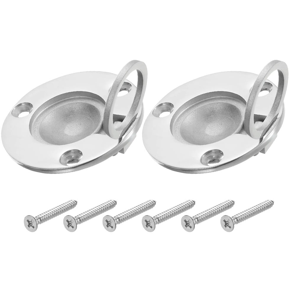 Flush Ring Pull Handle, 2Pcs - 316 Stainless Steel Round Recessed Door ...