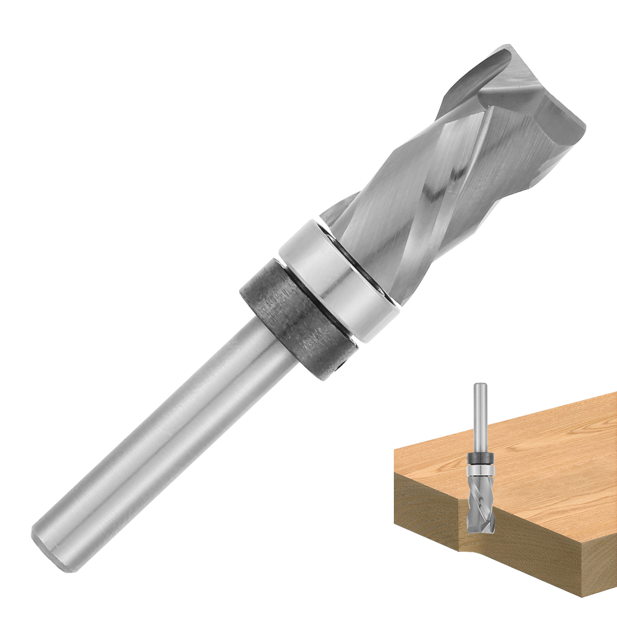 Flush Trim Router Bit Metal Top Bearing Compression Up Down Spiral ...