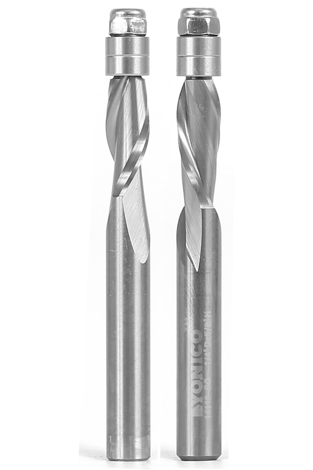 Flush Trim Solid Carbide Spiral Router Bit 2 Bit 1/4" X 5/8" Set - 1/4 ...