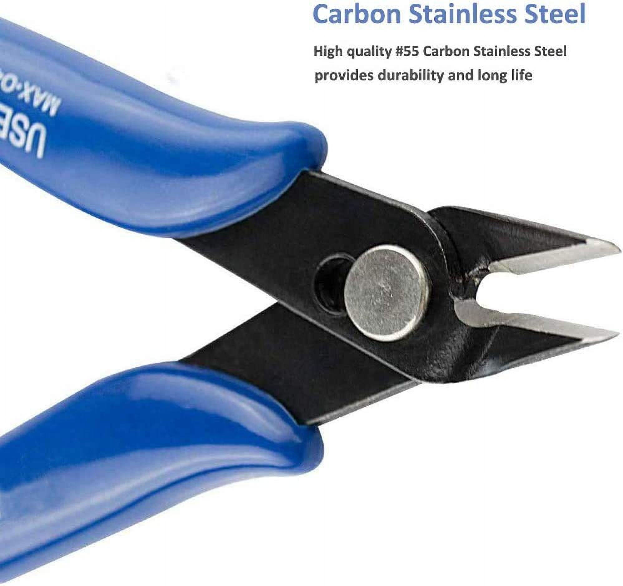 Flush Wire Cutter, 5PACK Blue Diagonal Cutting Pliers Side Cutter ...