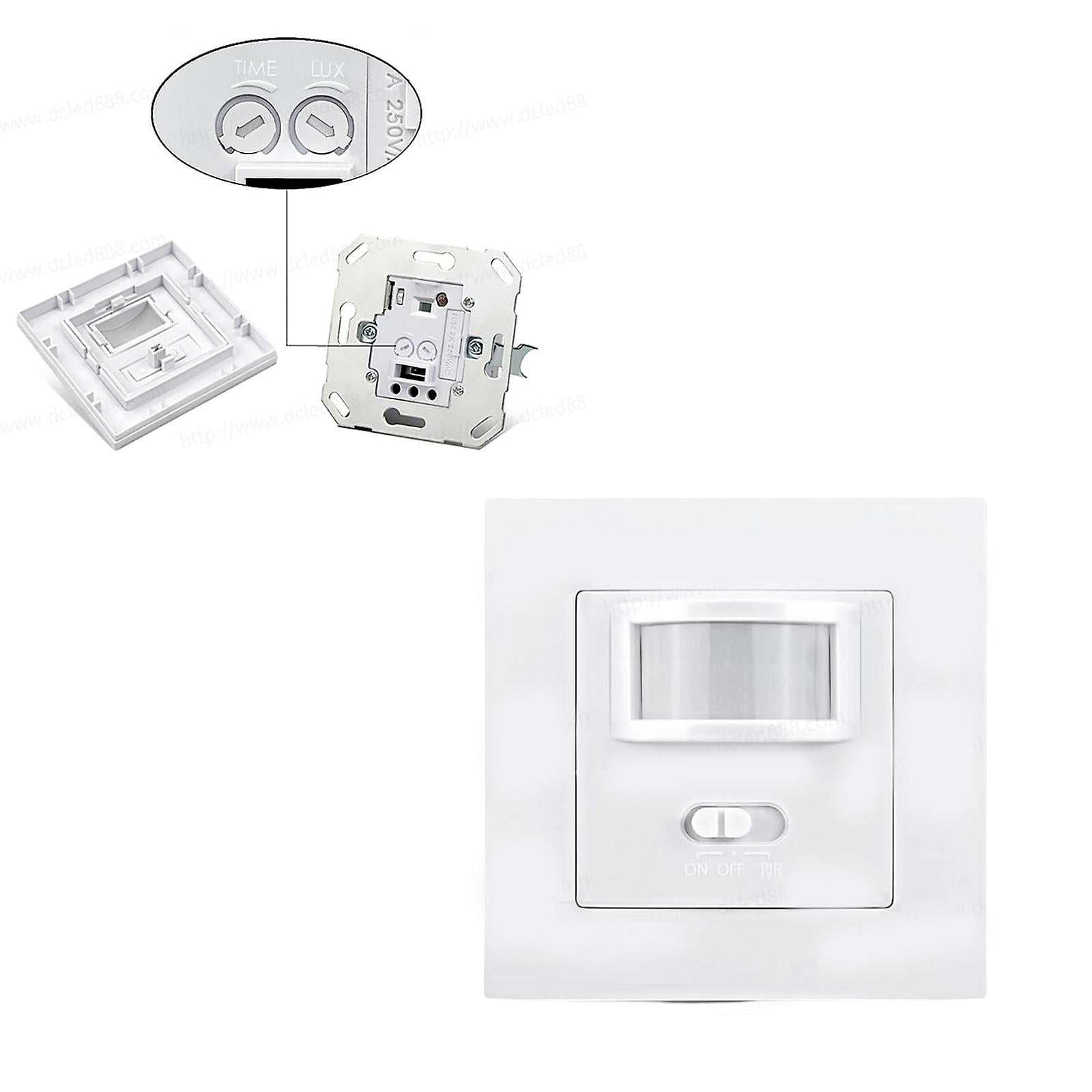 Flush-mounted Motion Detector Infrared Pir Sensor Switch 140 White 110 ...