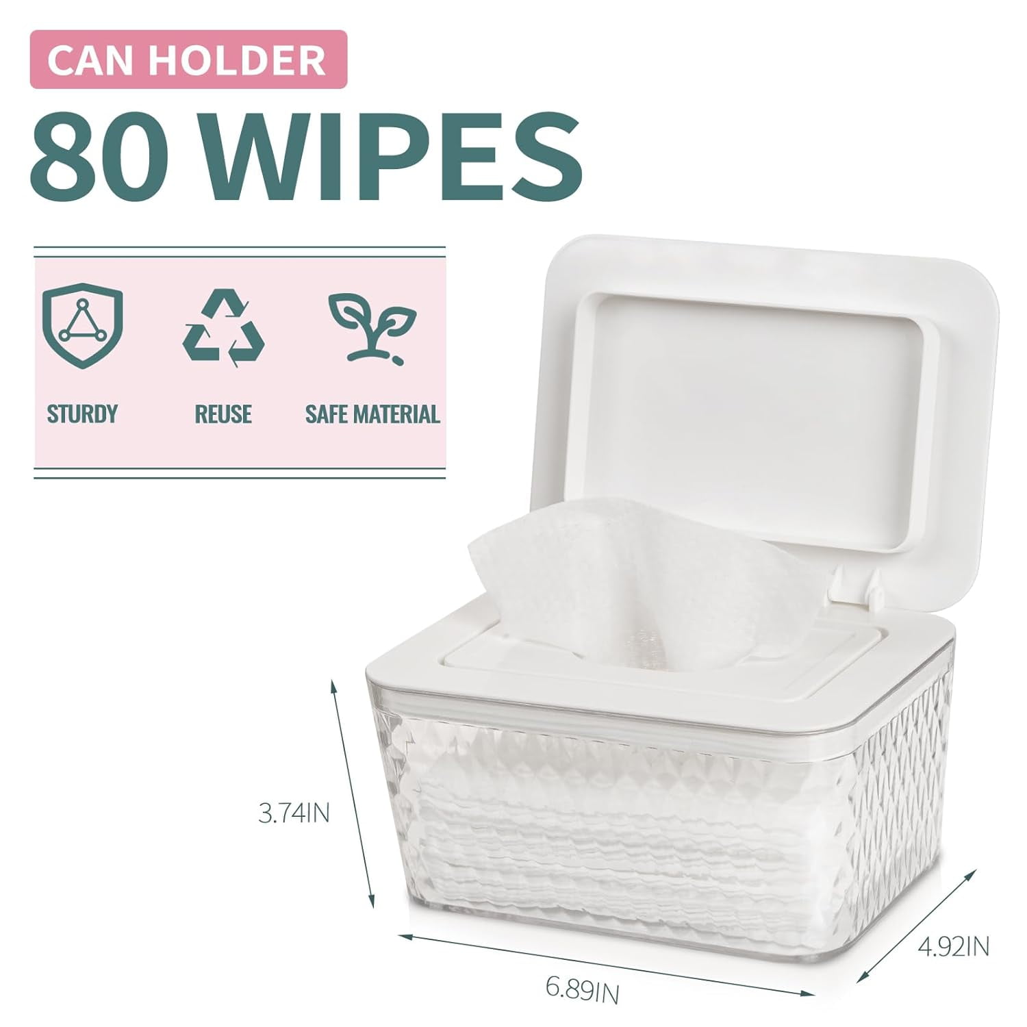 Flushable Baby Wipes Dispenser Container, Dustproof Wipes Box with Lid ...