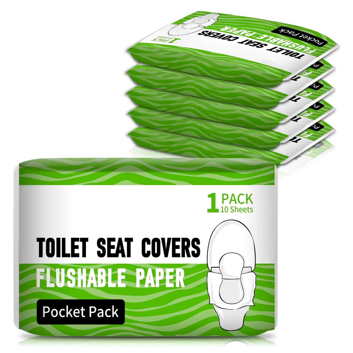 Flushable Water-Soluble Toilet Seat Covers (120 Pack) - Disposable ...