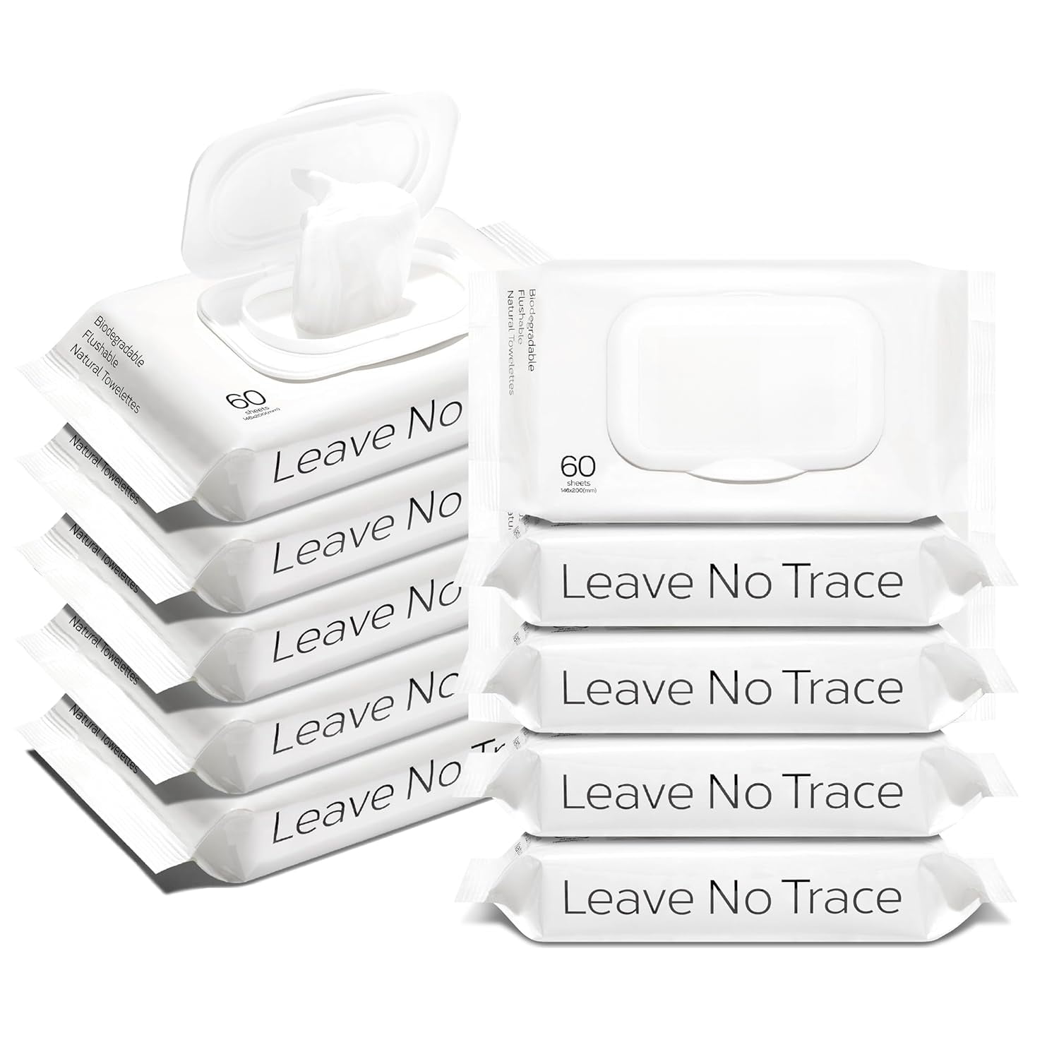 Flushable Wipes | 100% Plant-Based & Biodegradable - Soft, Unscented ...