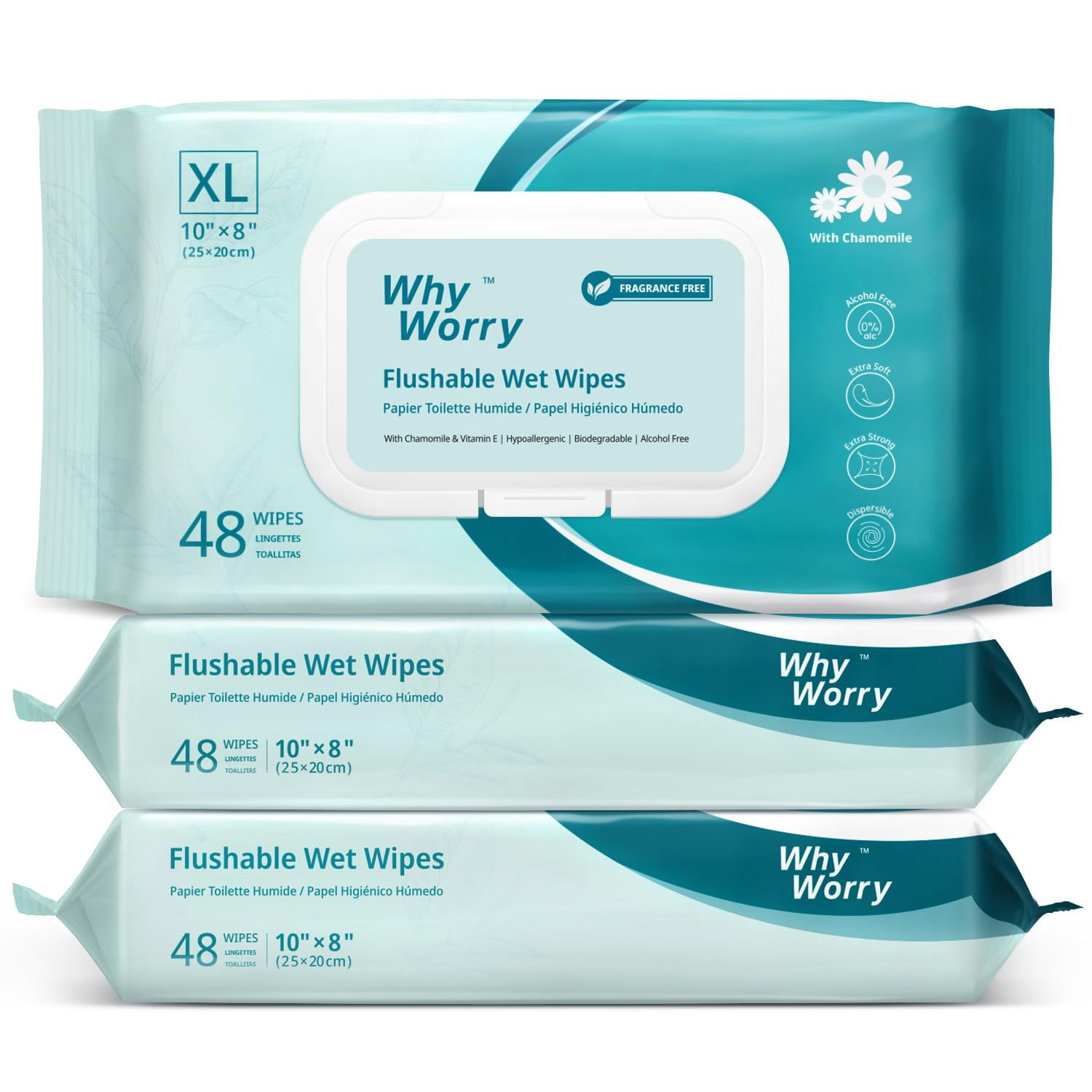 Flushable Wipes for Adults, Extra Large 8"x10" Butt Wipes for Toilet ...
