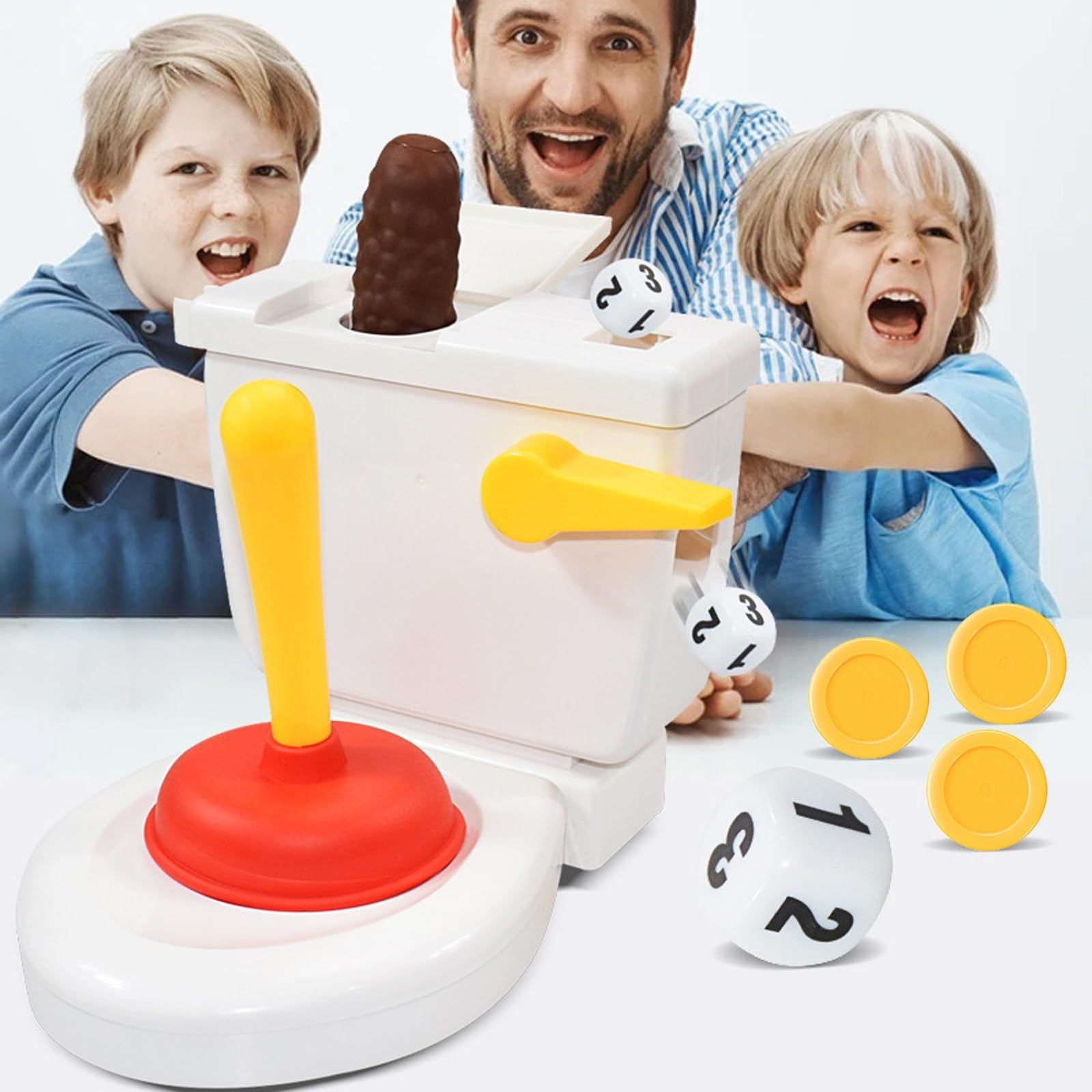 Flushin' Frenzy Kids Game, Family Game with Toilet & Plunger, Grab the ...