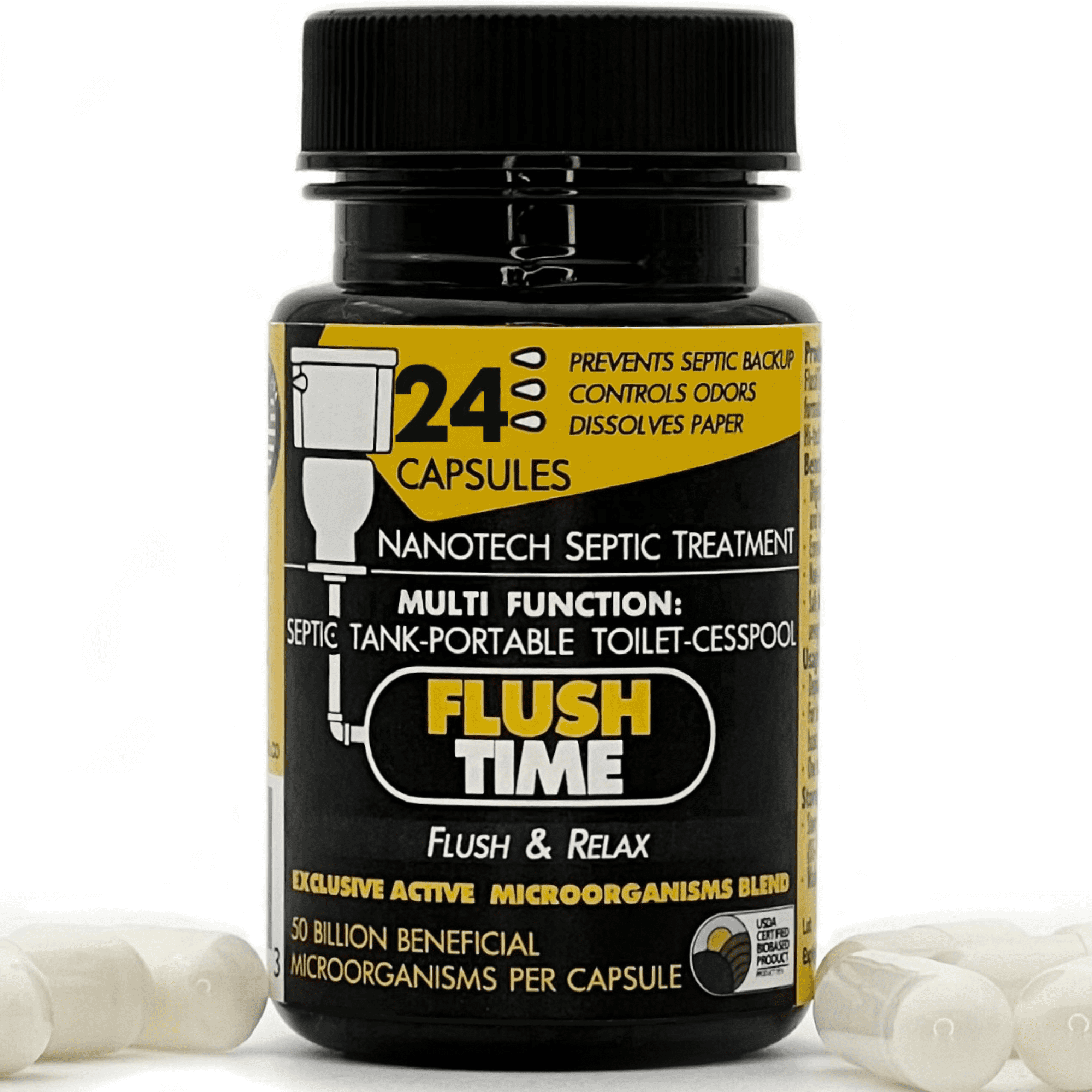FLUSHTIME: Active Toilet Smell Control Septic Tank Treatment Packets ...