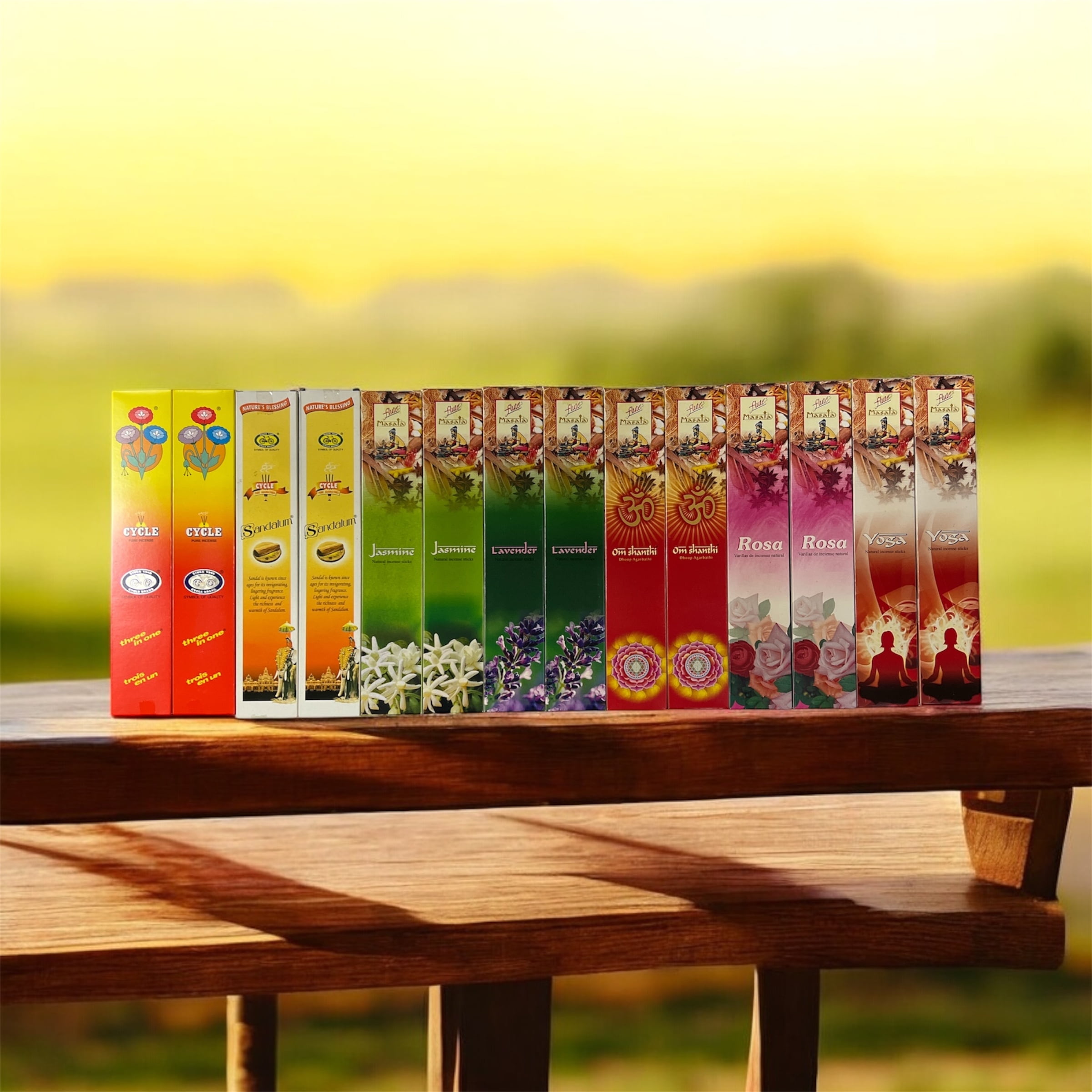 Flute Incense Sticks – Premium Combo Set (7 Varieties, 234 Sticks) – For Meditation, Relaxation ...