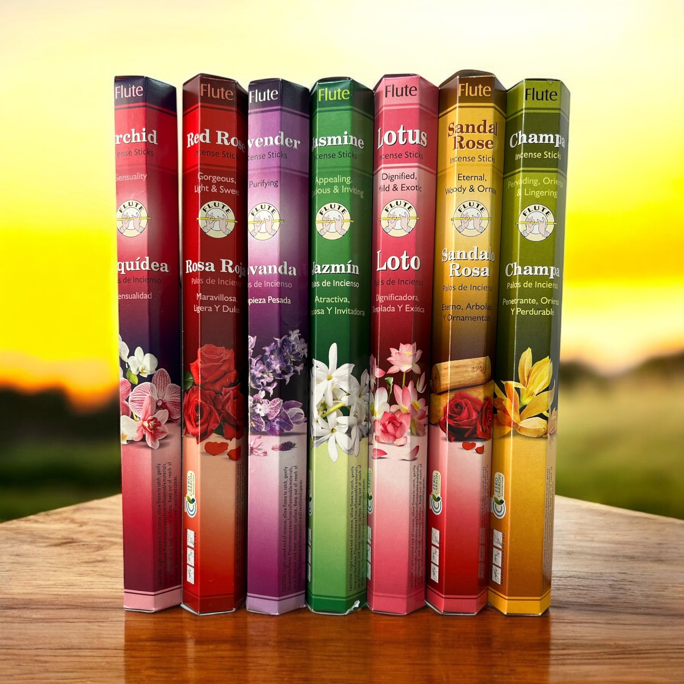 Flute Incense Sticks – Set of 7 (140 Sticks) – Exotic Floral Aromas for Relaxation & Meditation ...