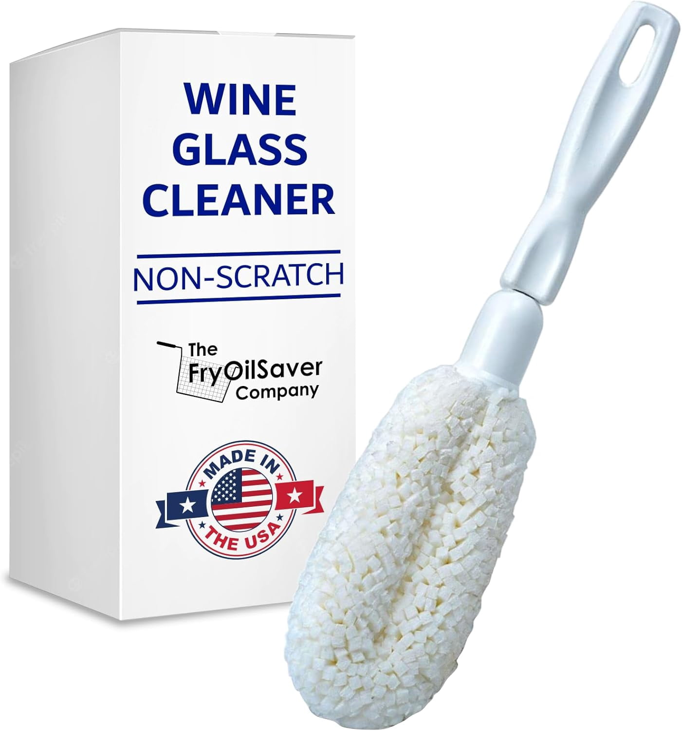 Flute and Stemware Wine Glass Cleaning Brush - Dishwasher Safe, Non ...