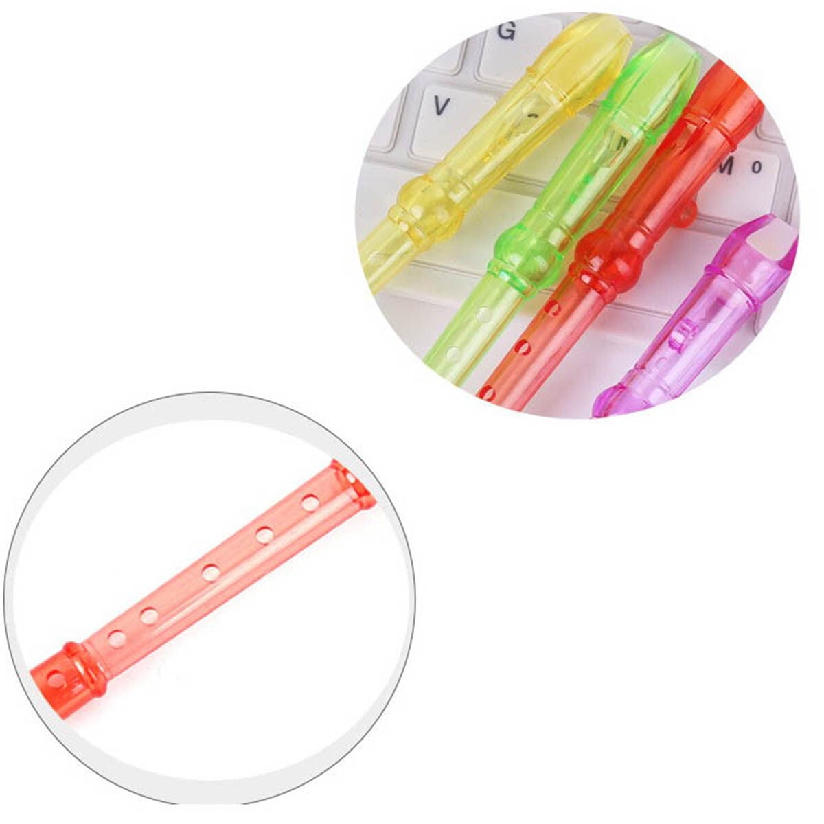NIAIZEK Baby Instruments 20Pack Plastic Flute for Accuracy Transparent ...