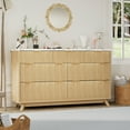 Fluted 7 Drawers Dresser for Bedroom, 54" Wide Modern Chest of Drawers ...