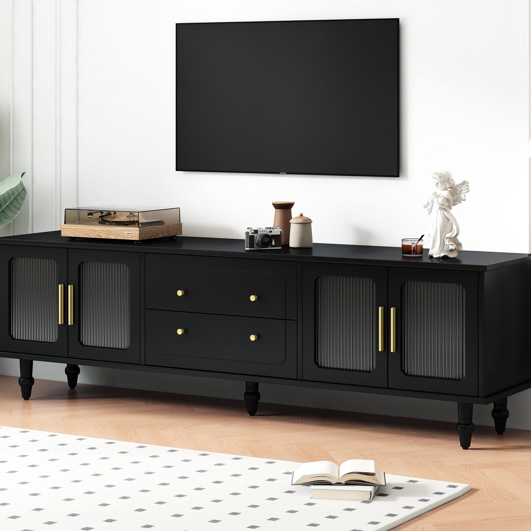 Fluted Glass and Unique Legs - Offer Sleek Design and Retro Flavor ...