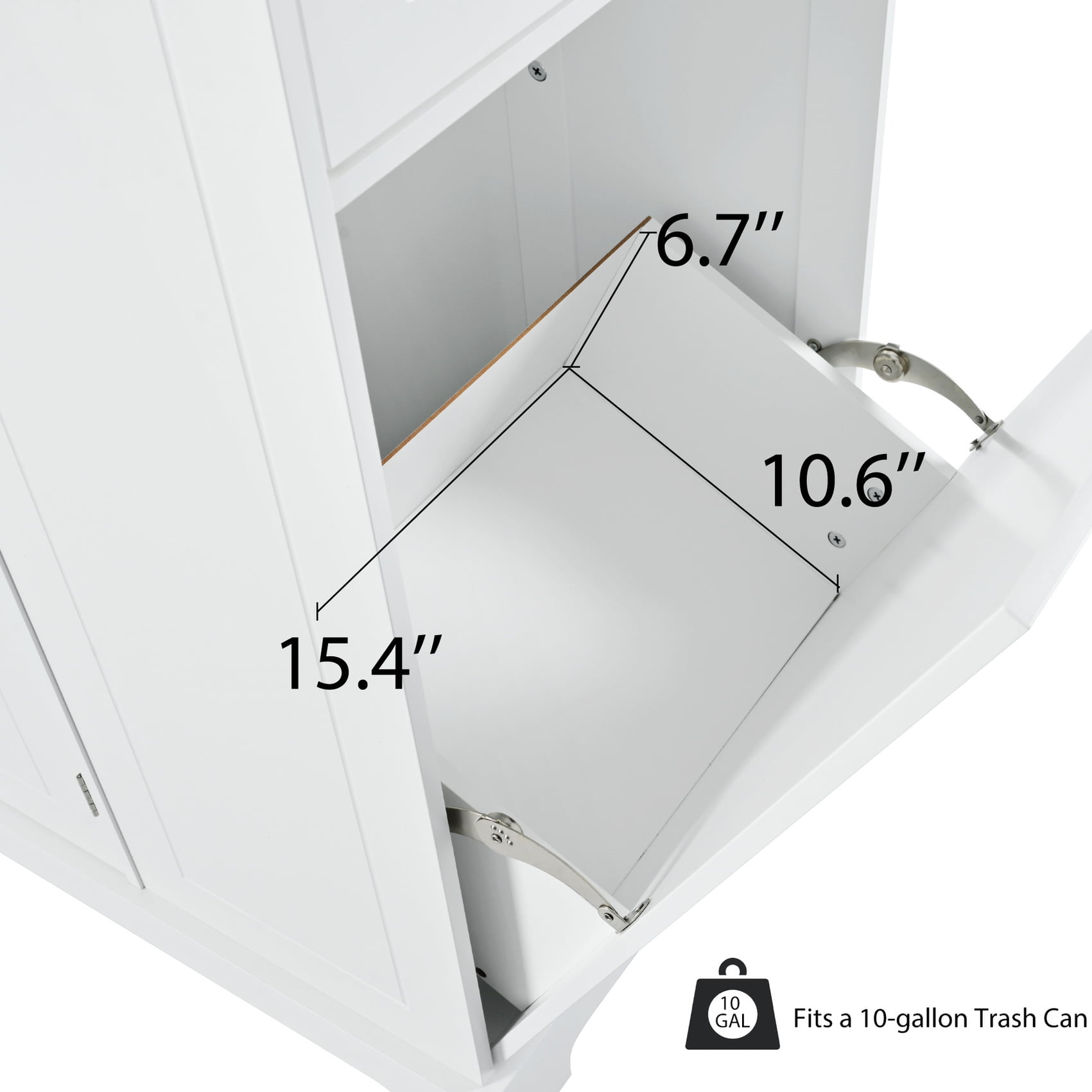 Fluted Kitchen Island | Concealed Tilt-out Trash Storage, Built-in ...